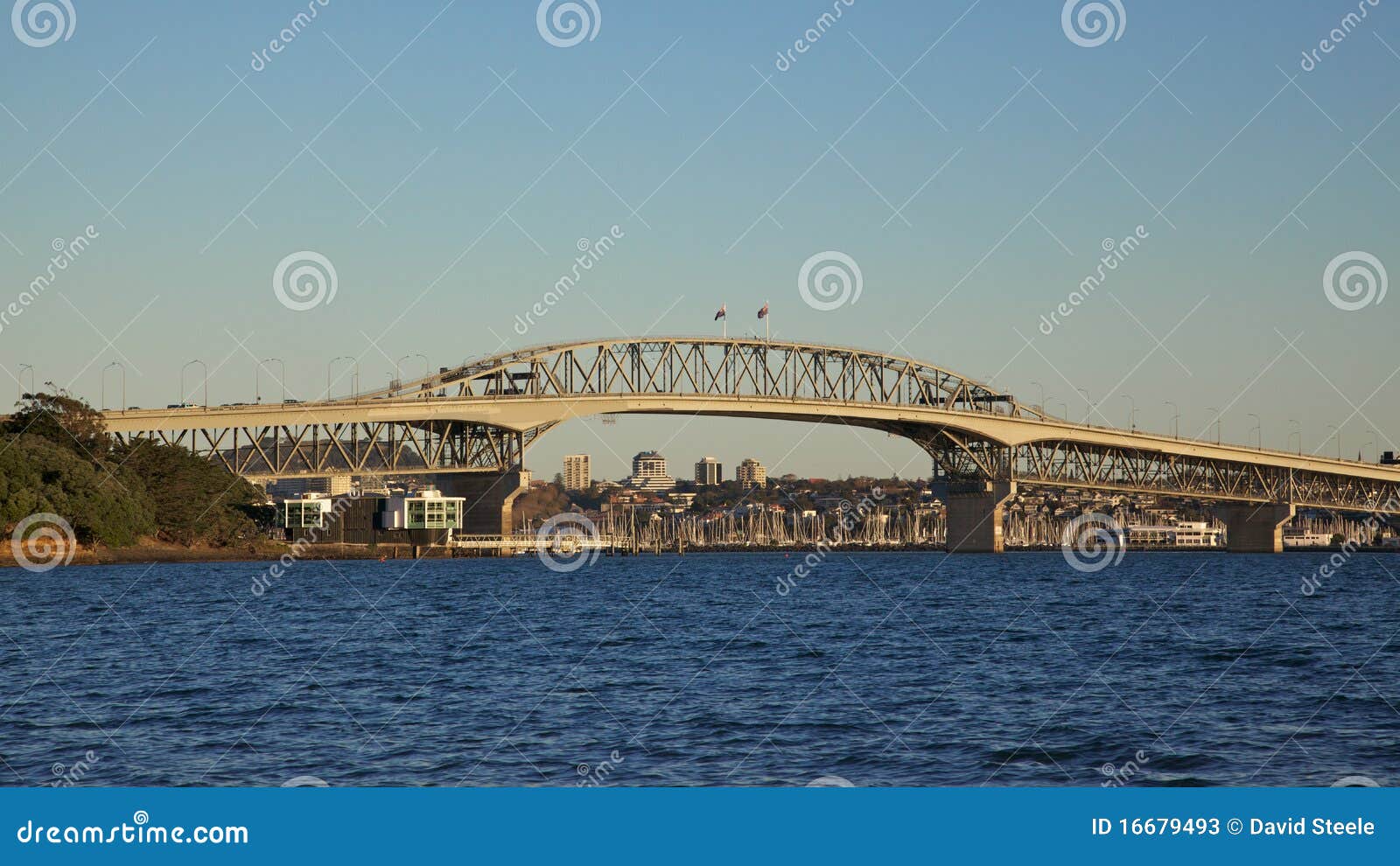 Auckland Harbour Bridge stock image. Image of vacation - 16679493