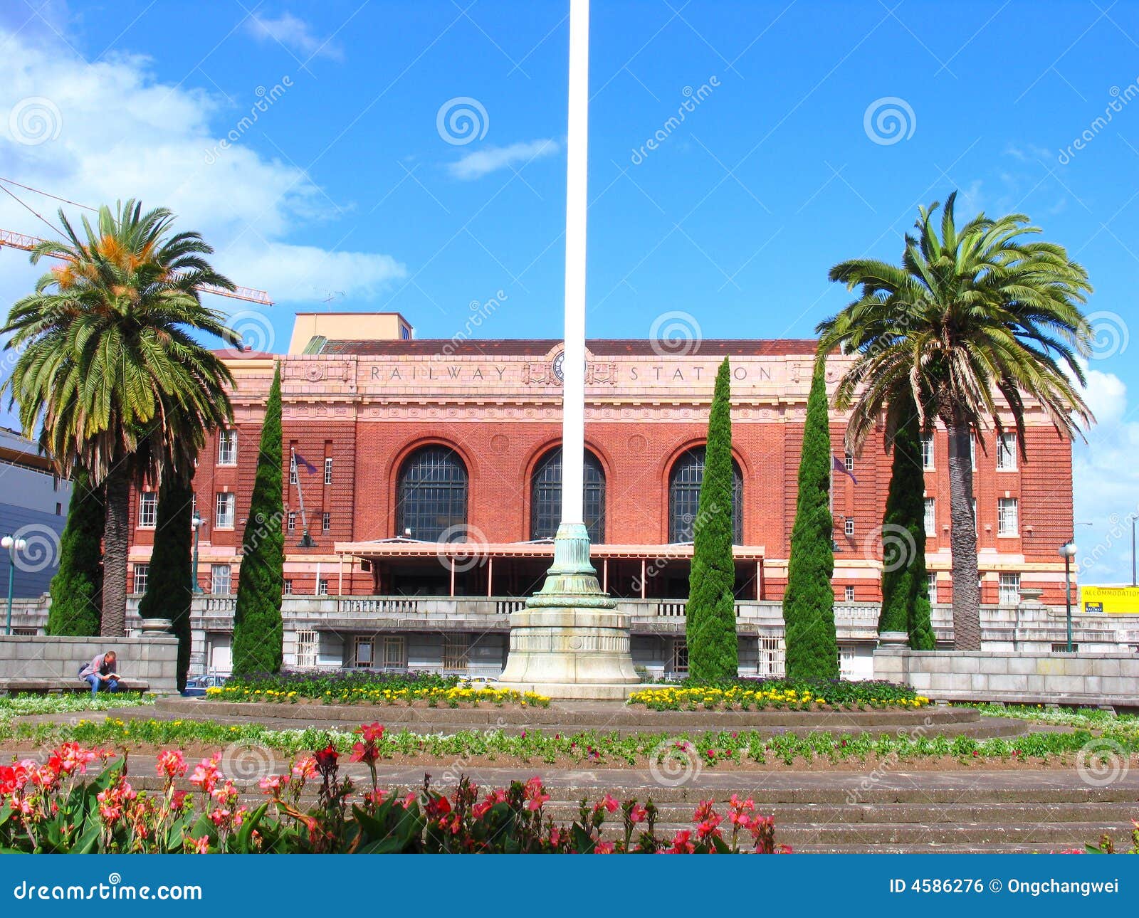 Auckland History Building and Garden Stock Photo - Image of cityscape ...