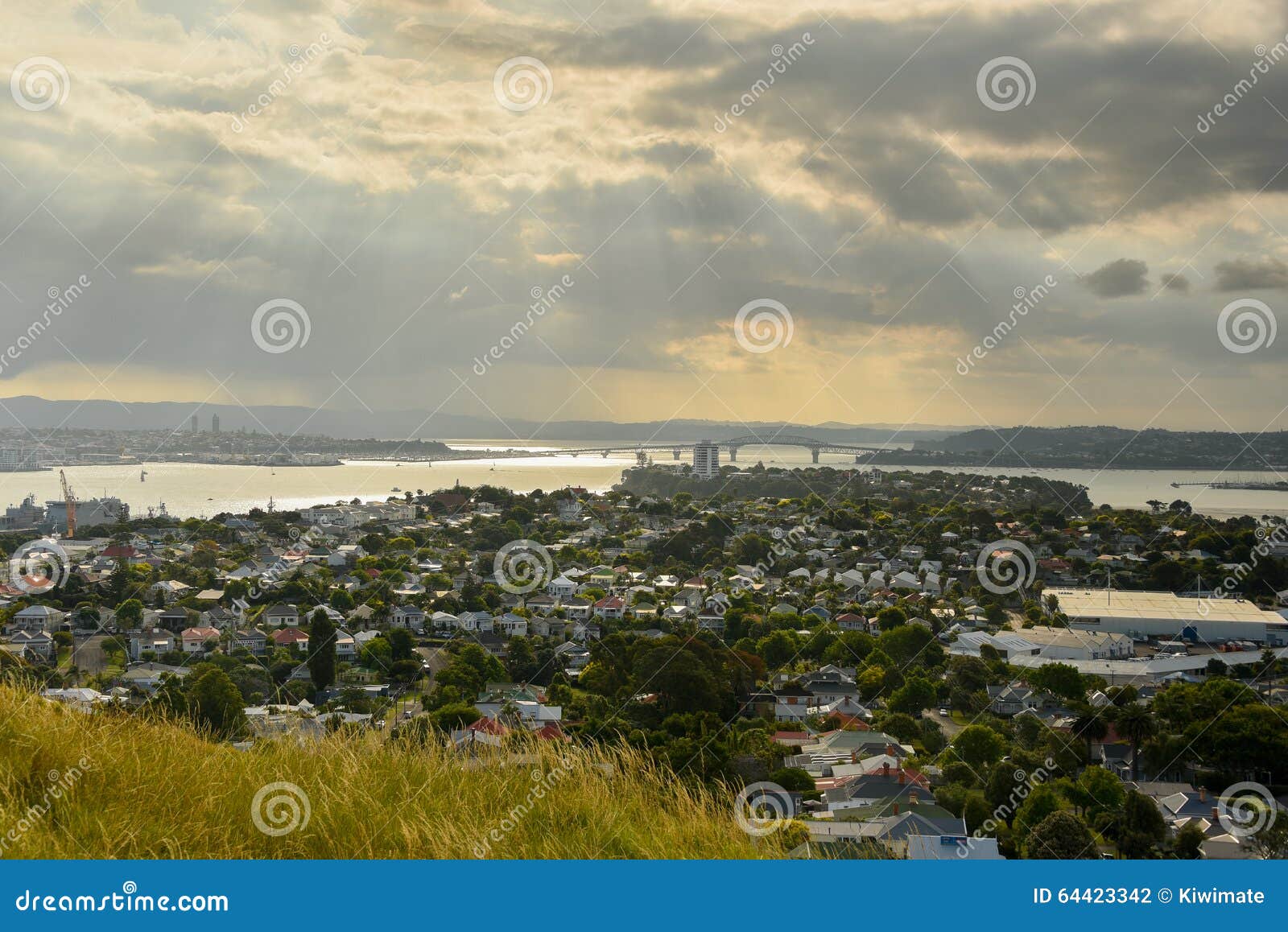Auckland and North Shore View from North Head Stock Photo - Image of ...
