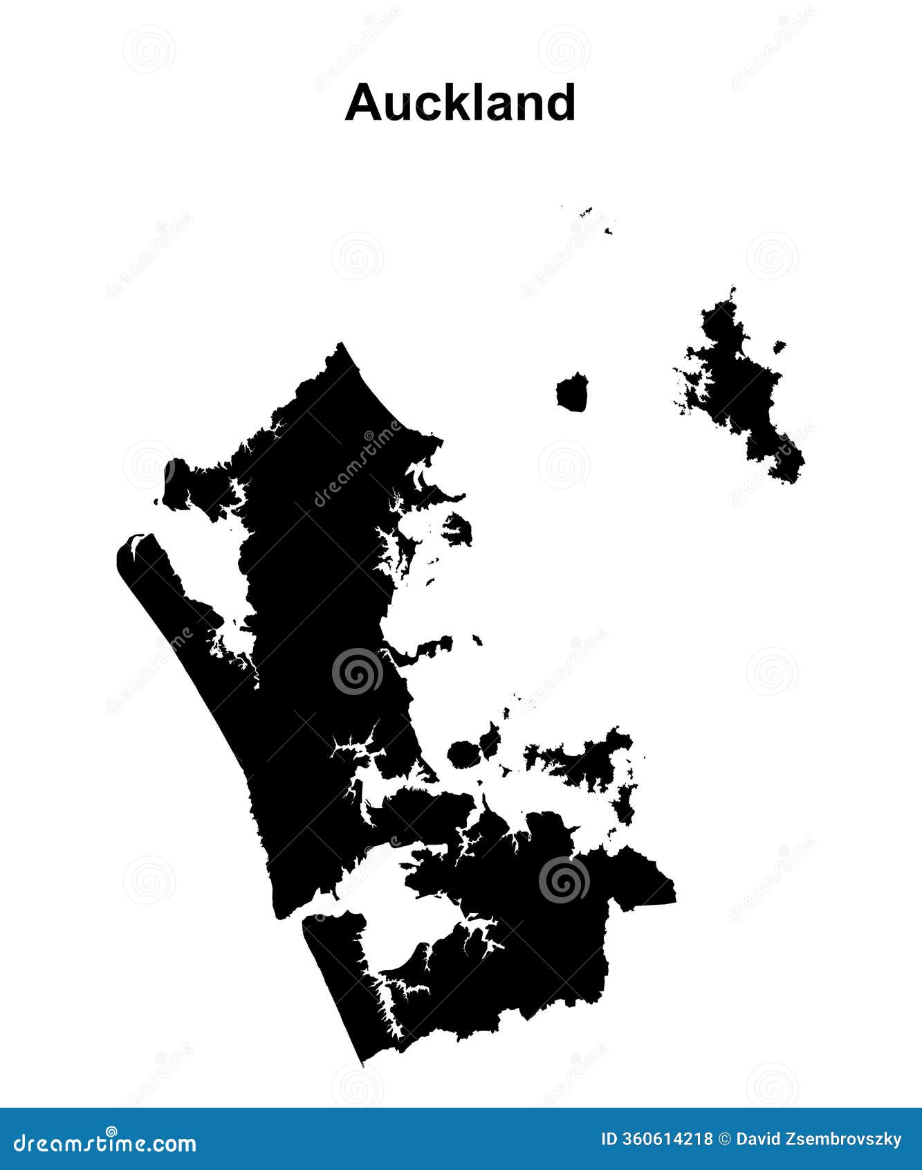 Auckland Outline Map Vector Illustration | CartoonDealer.com #360614218