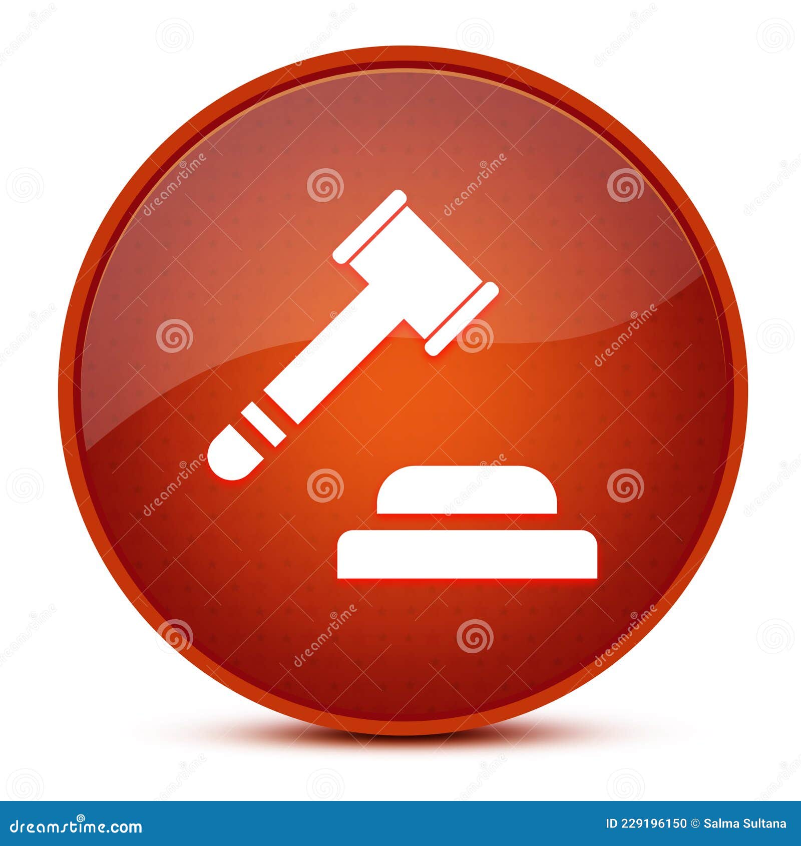 Auction Aesthetic Glossy Brown Round Button Abstract Stock Illustration ...