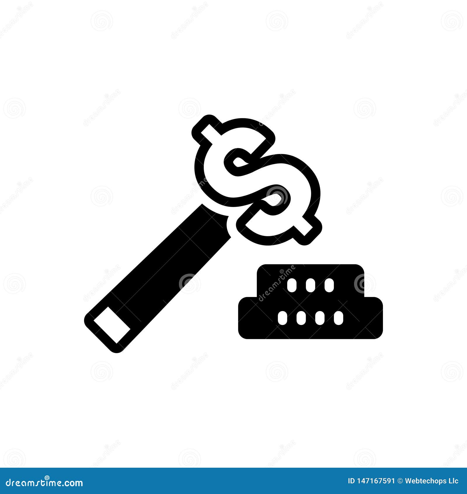 Black Solid Icon for Auction, Bidding and Online Stock Vector ...