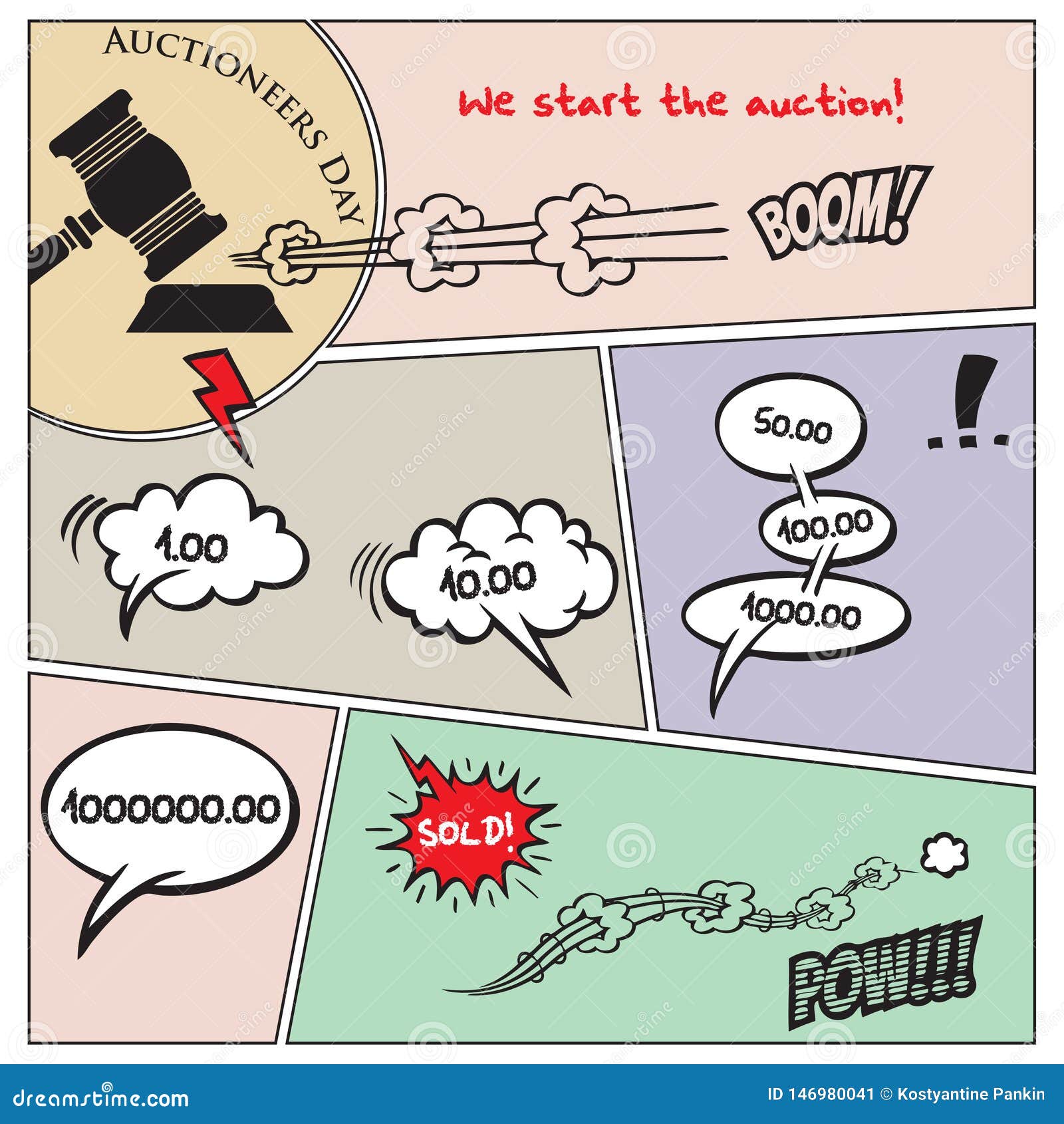 Auction for Auctioneers Day Stock Vector - Illustration of auctioneers ...