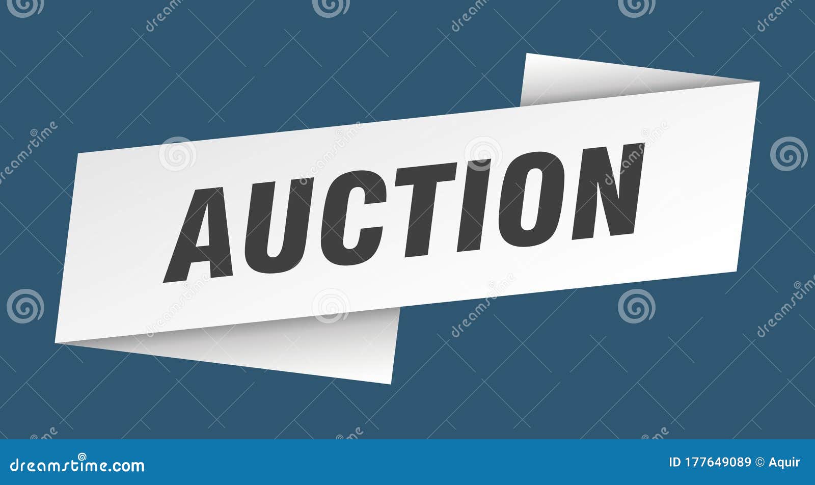 Auction Banner Template. Auction Ribbon Label Stock Vector ...
