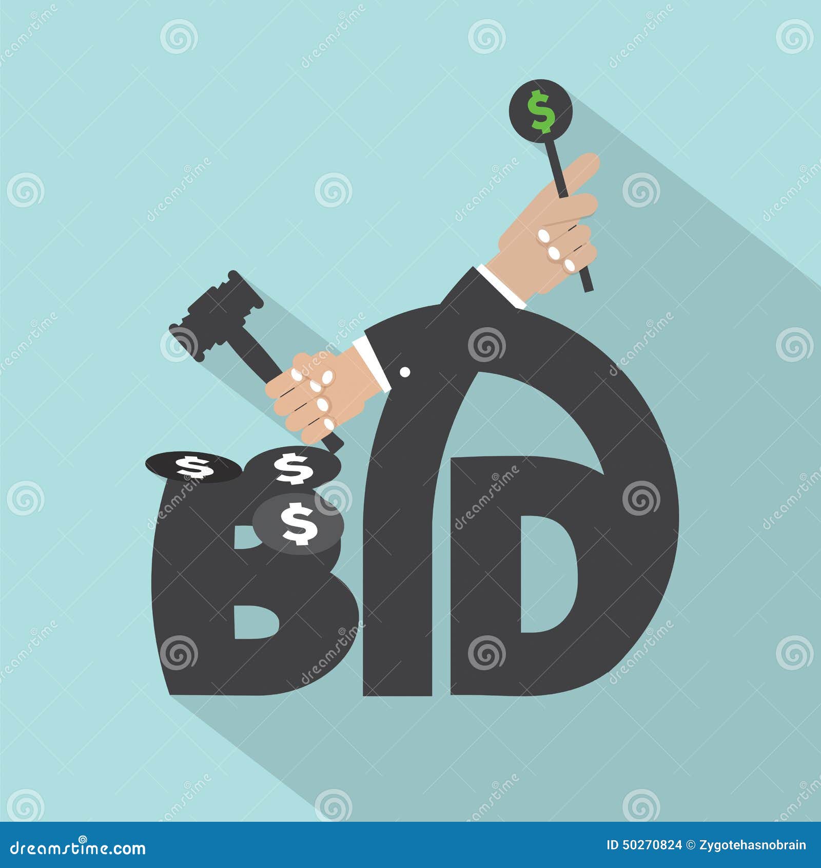Auction or Bid Typography Design Stock Vector - Illustration of label ...