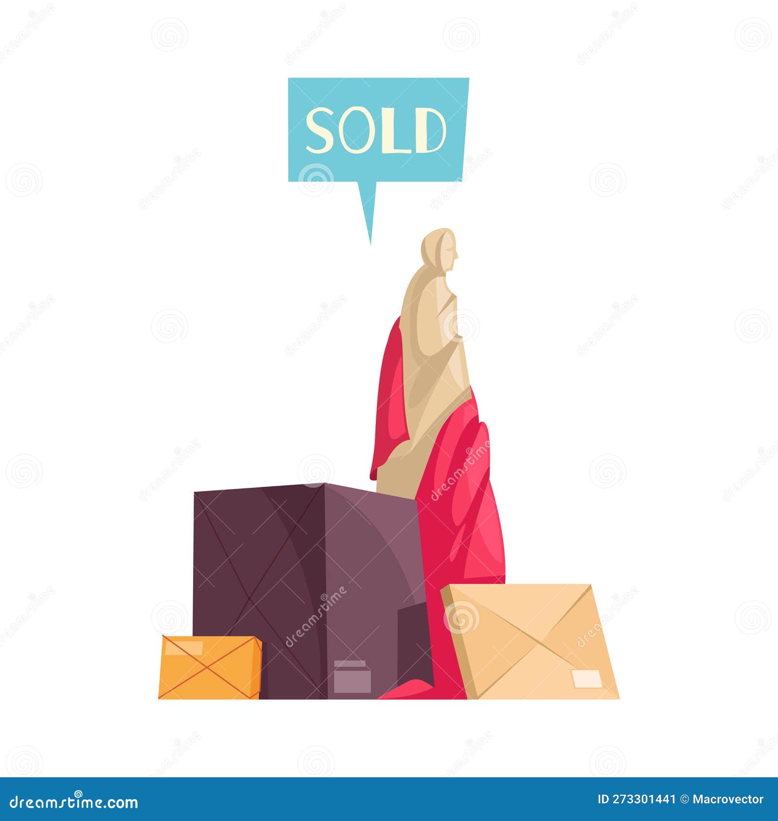 Auction Flat Icon stock vector. Illustration of budget - 273301441
