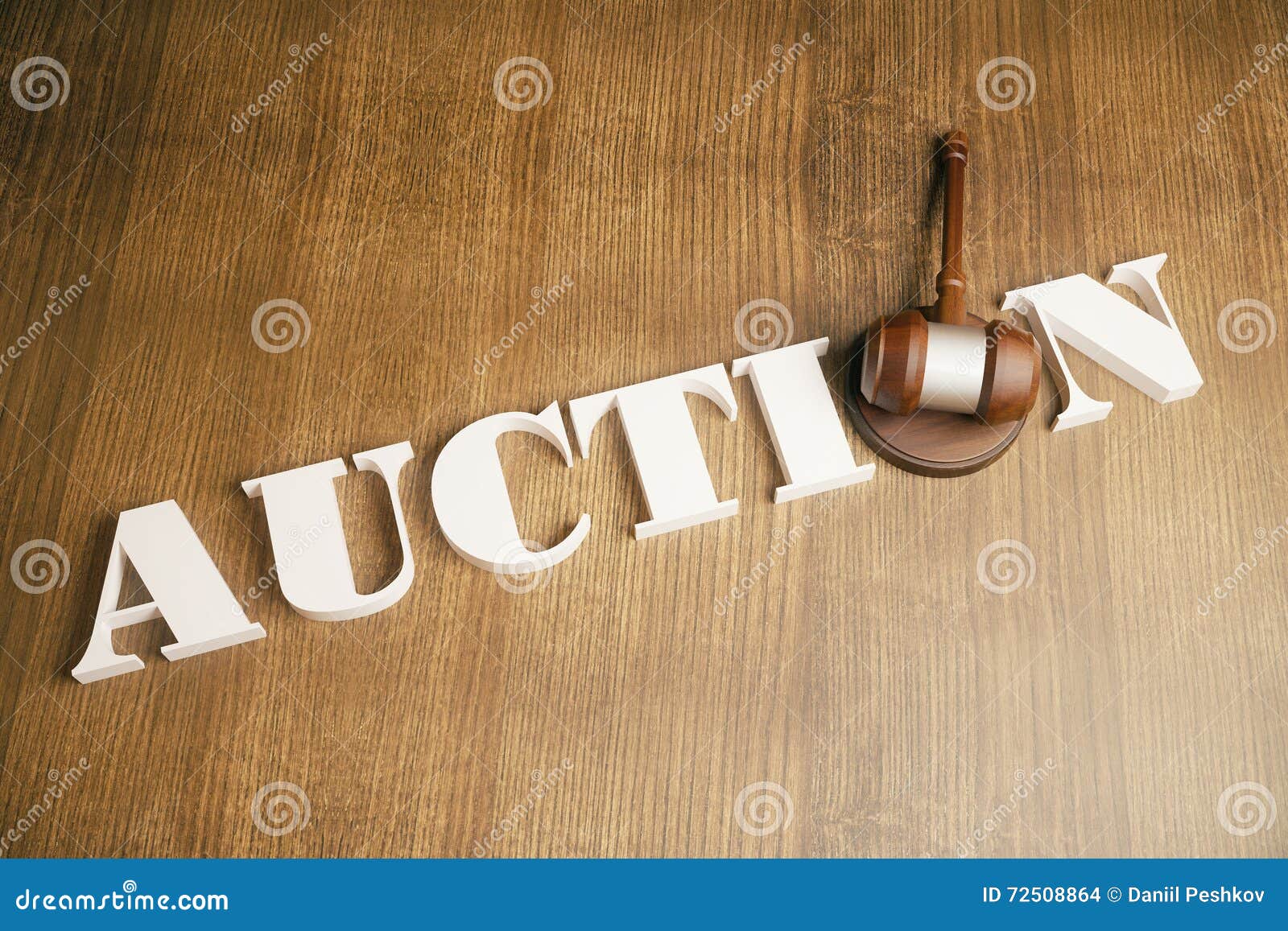 Auction gavel on desktop stock illustration. Illustration of offer ...