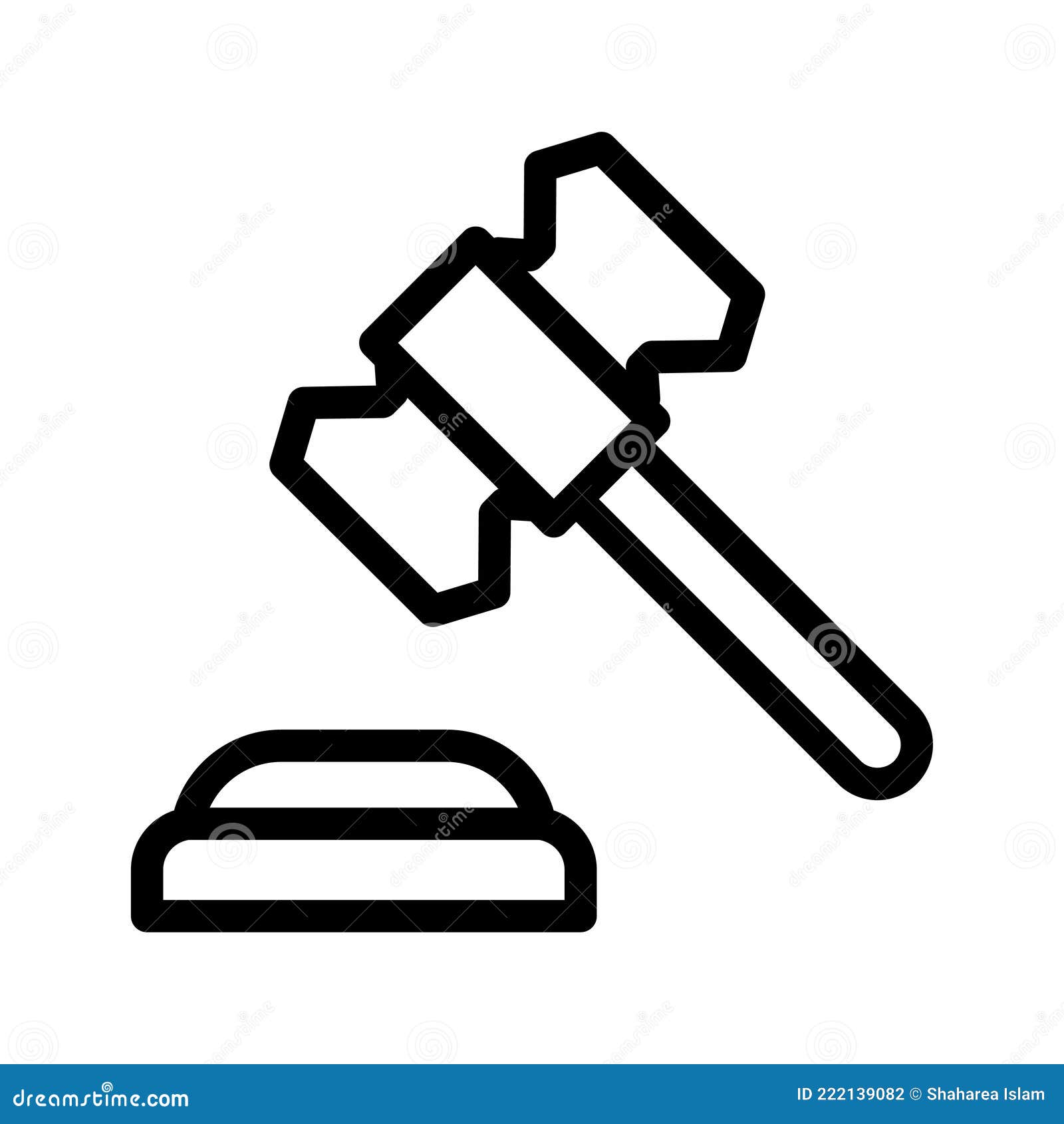 Auction, gavel icon stock vector. Illustration of designed - 222139082