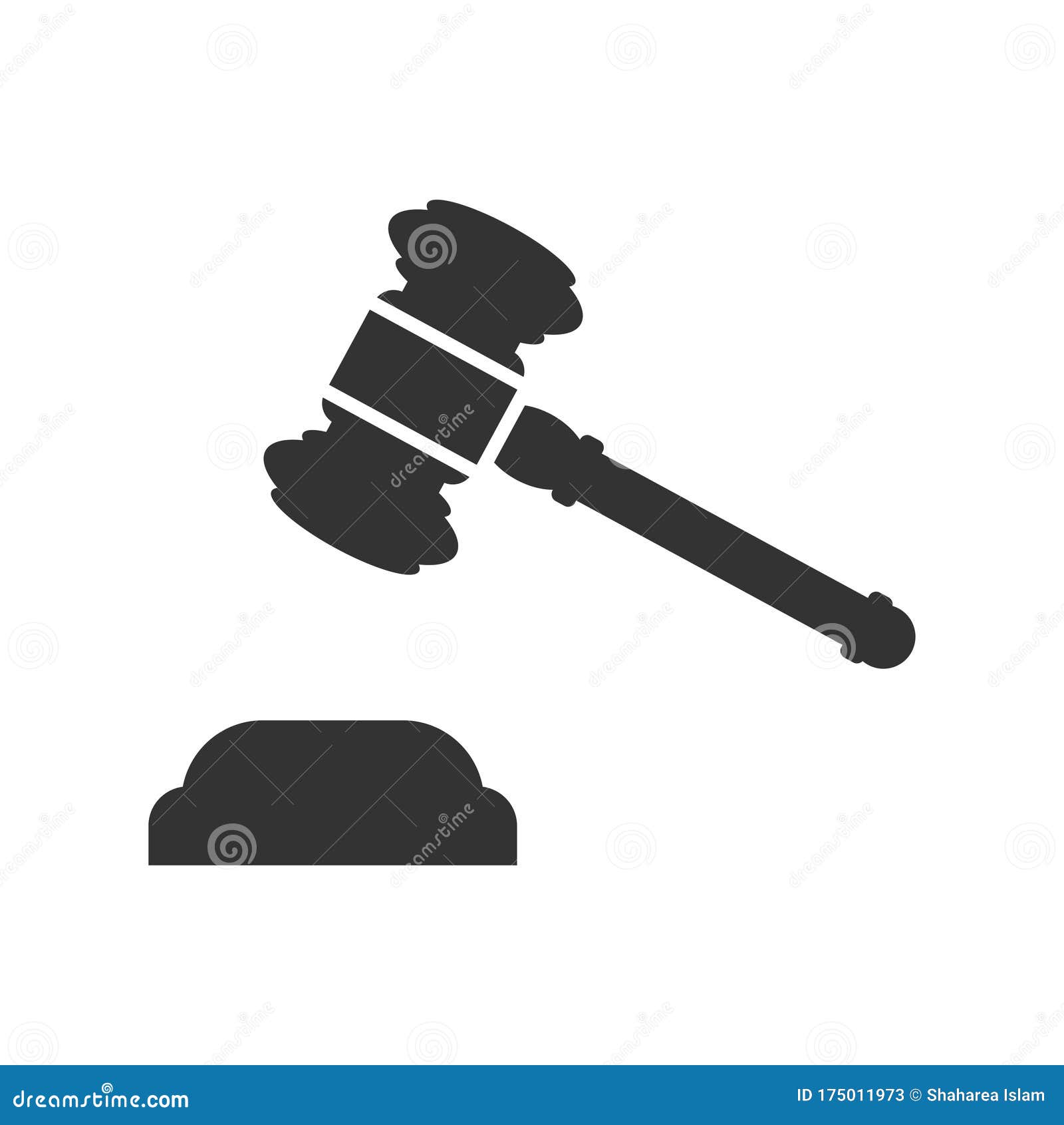 Auction, gavel icon stock vector. Illustration of vector - 175011973