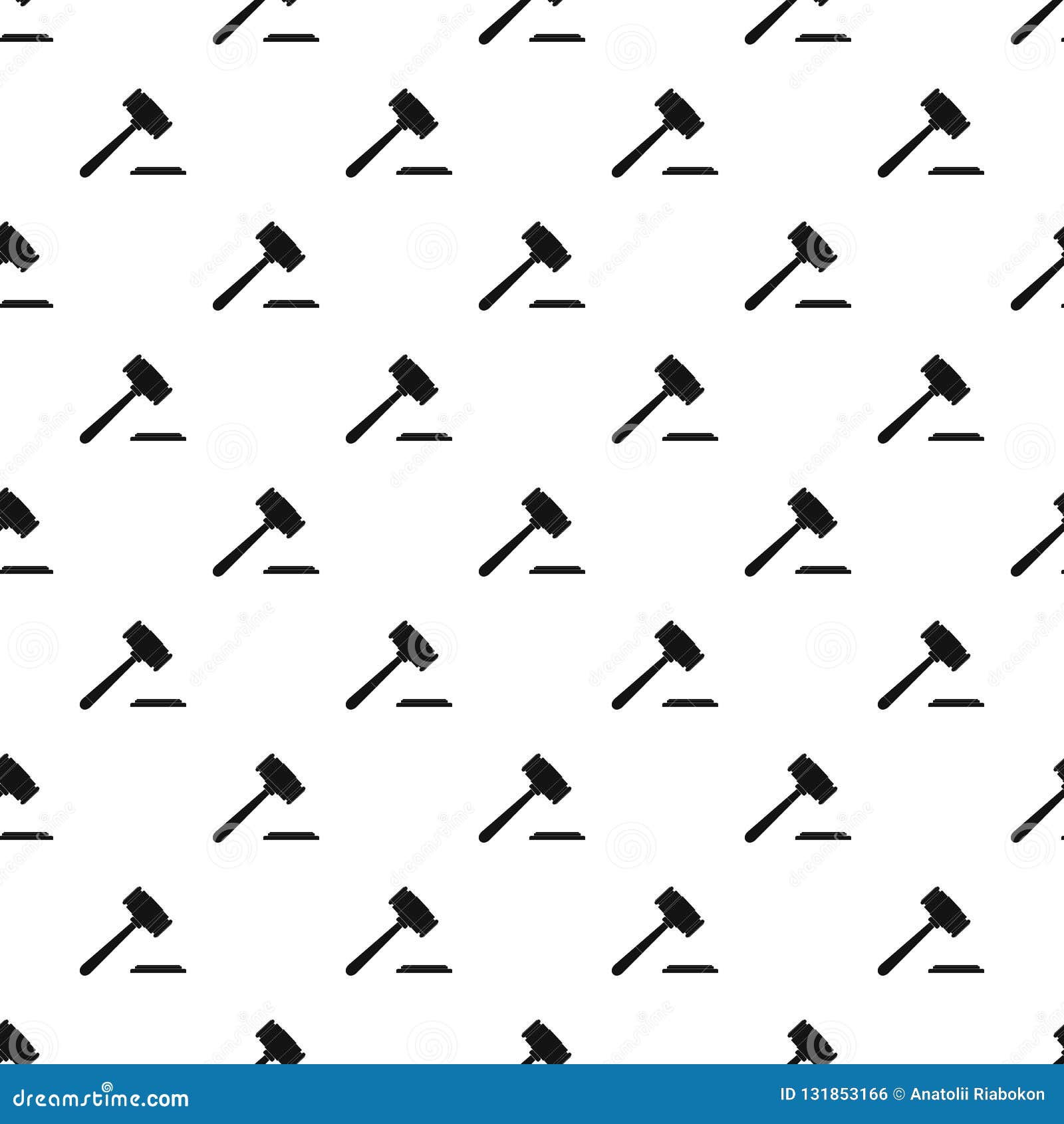 Auction Gavel Pattern Seamless Vector Stock Vector - Illustration of ...