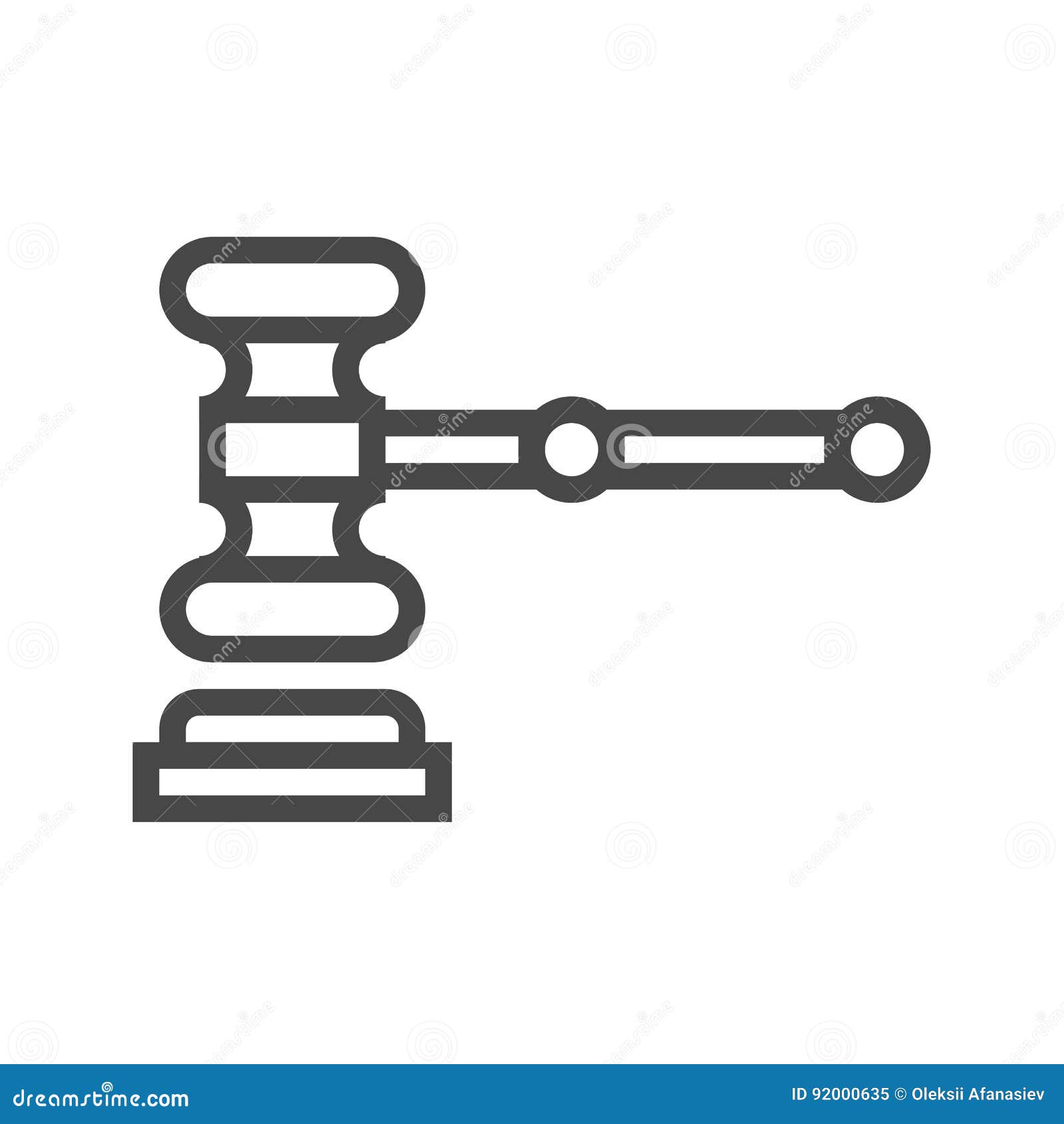 Auction Gavel Vector Icon stock vector. Illustration of gavel - 92000635