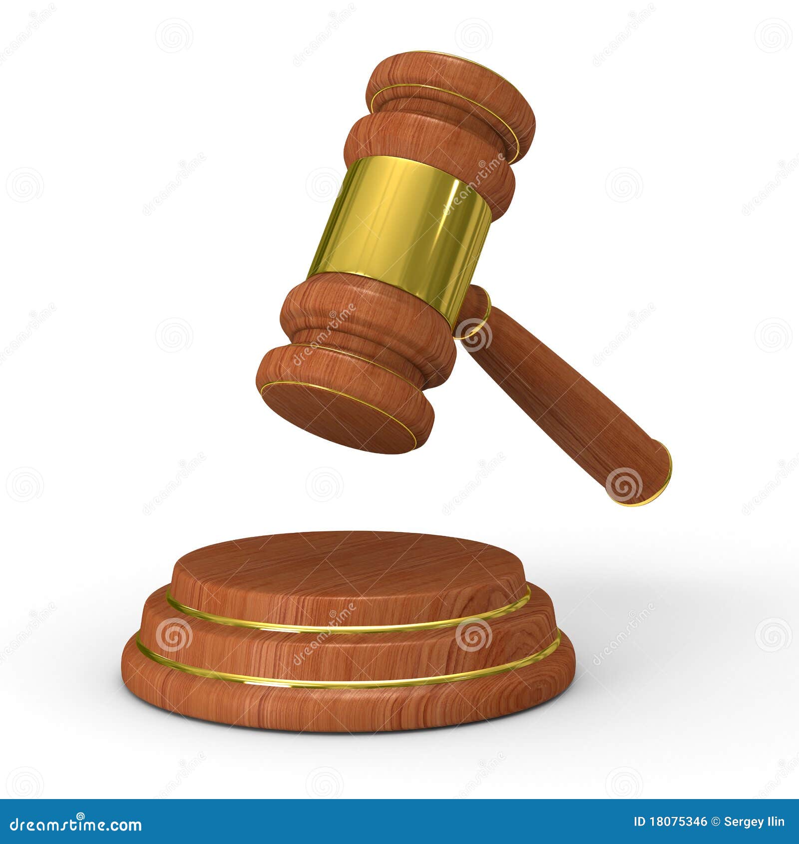 Auction gavel on white stock illustration. Illustration of gilt - 18075346