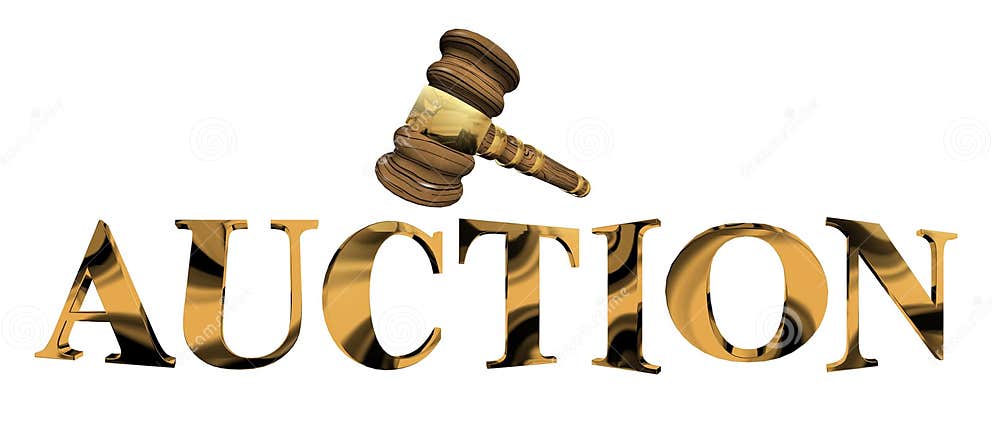 Auction in Gold stock illustration. Illustration of auction - 9725343