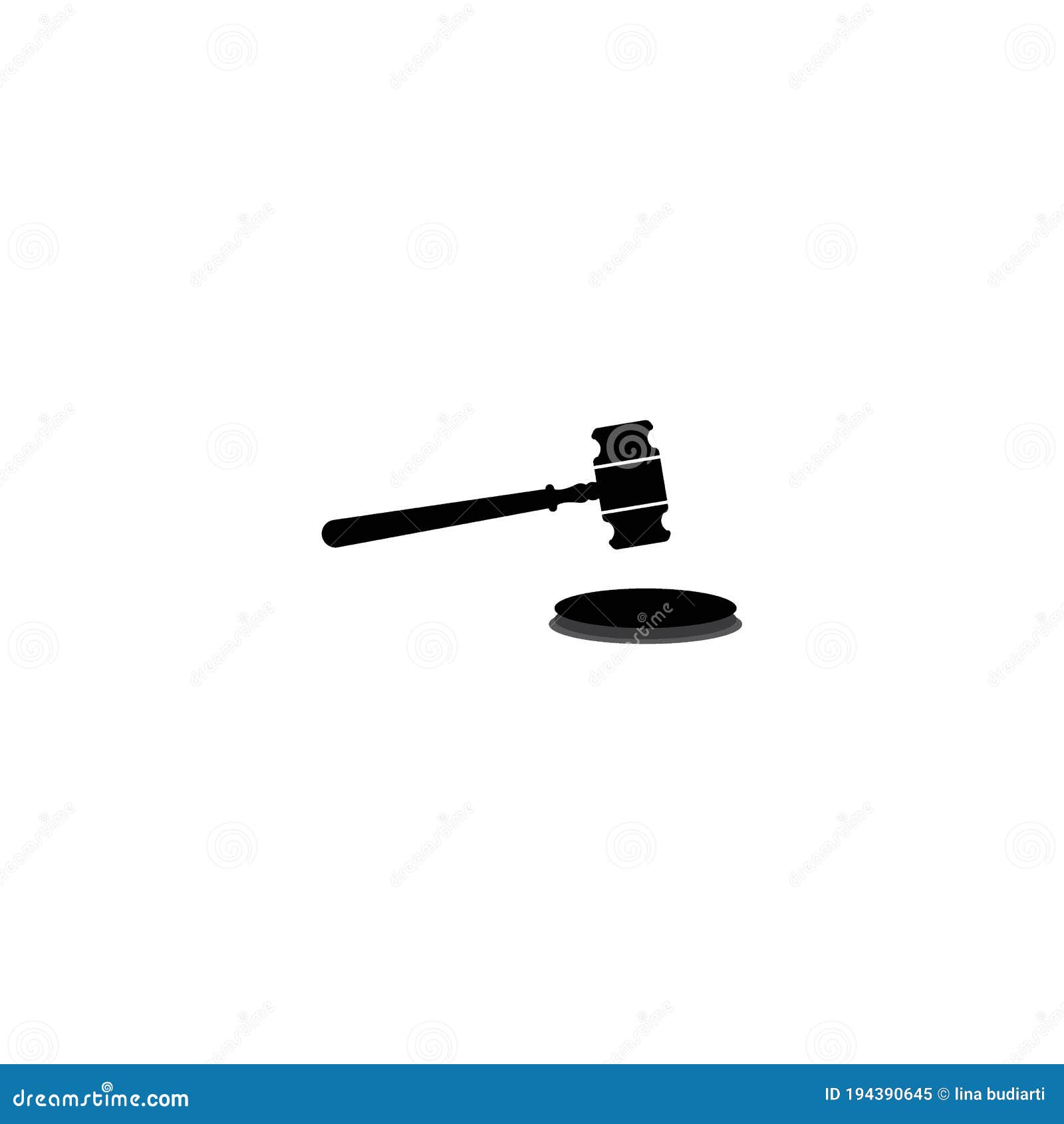 Auction hammer icon stock vector. Illustration of gavel - 194390645