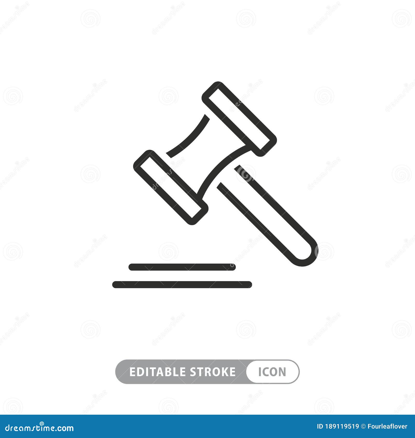 Auction Icon with Outline Style Design Stock Vector - Illustration of ...