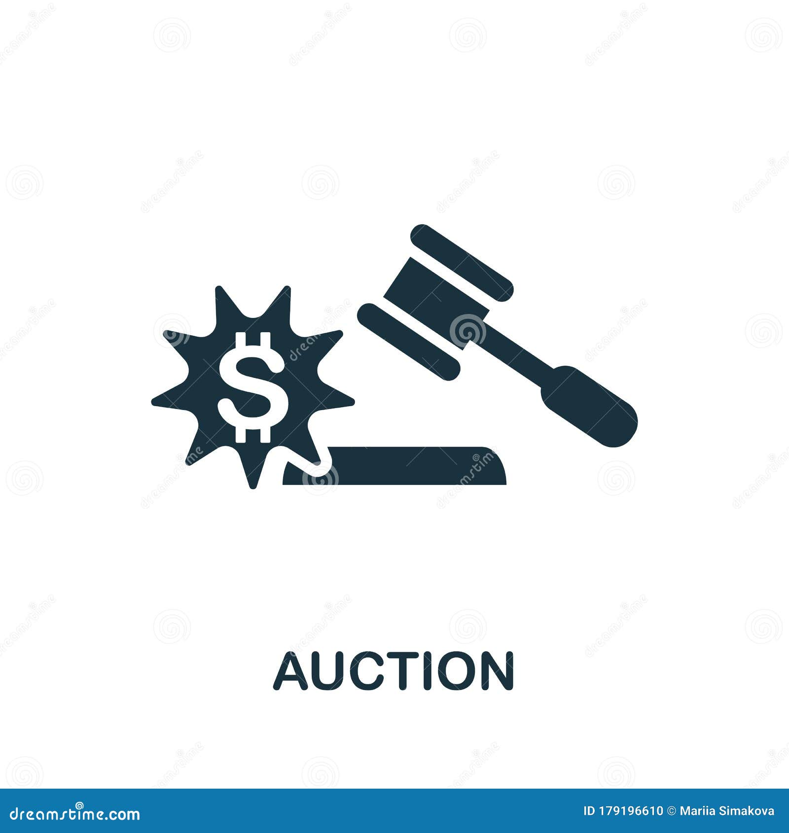Auction Icon. Simple Illustration from E-commerce Collection Stock ...