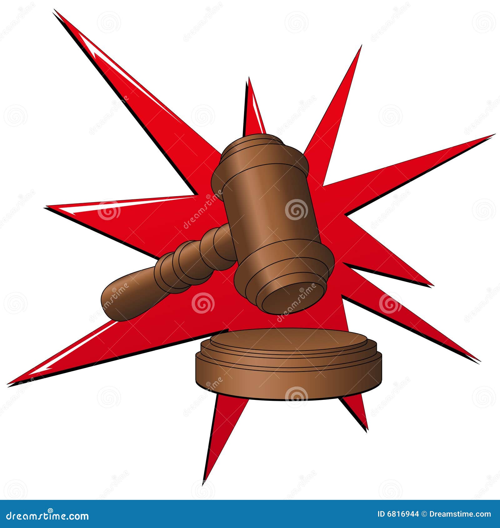 Auction_mallet stock vector. Illustration of legal, judgment - 6816944