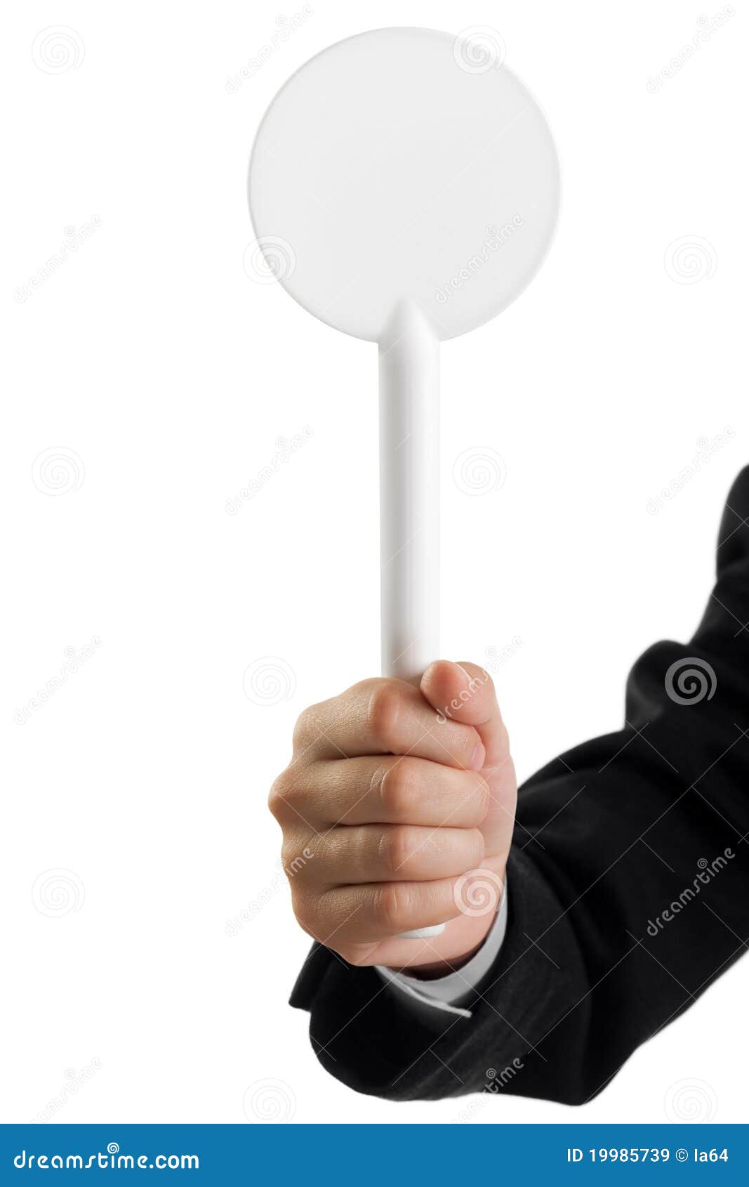 Auction Paddle or Voting Card in Hand Stock Image - Image of decision ...