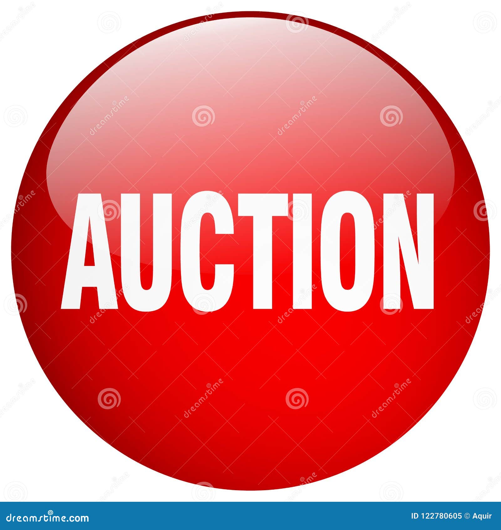 Auction button stock vector. Illustration of round, white - 122780605