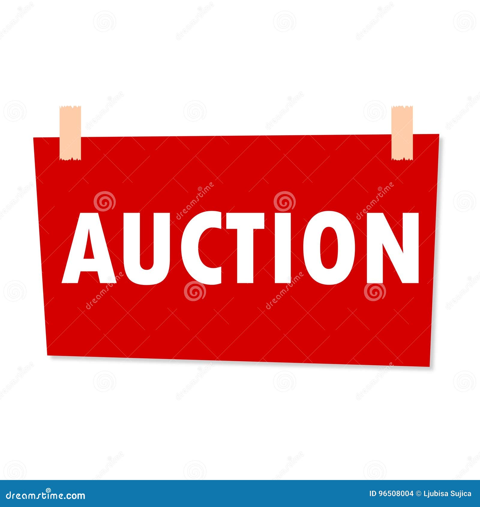 Auction Sign - Illustration Stock Vector - Illustration of isolated ...
