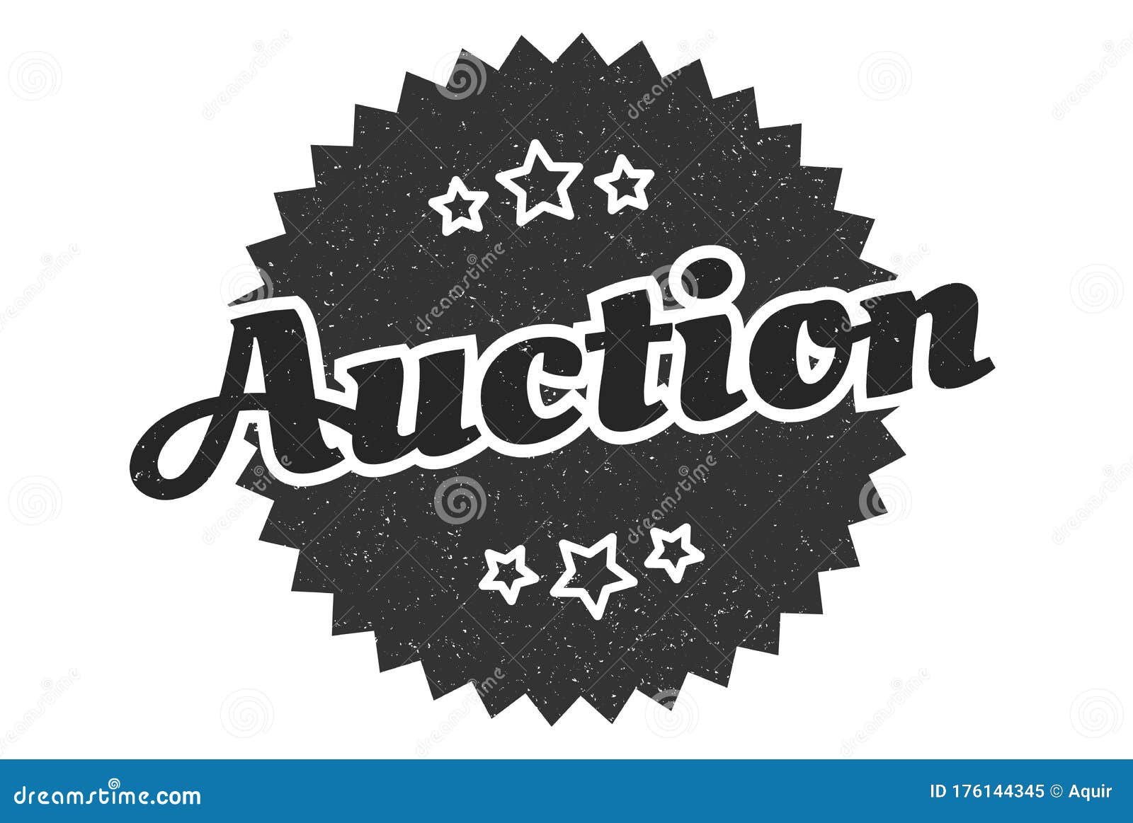 Auction Sign. Auction Vintage Retro Label Stock Vector - Illustration ...