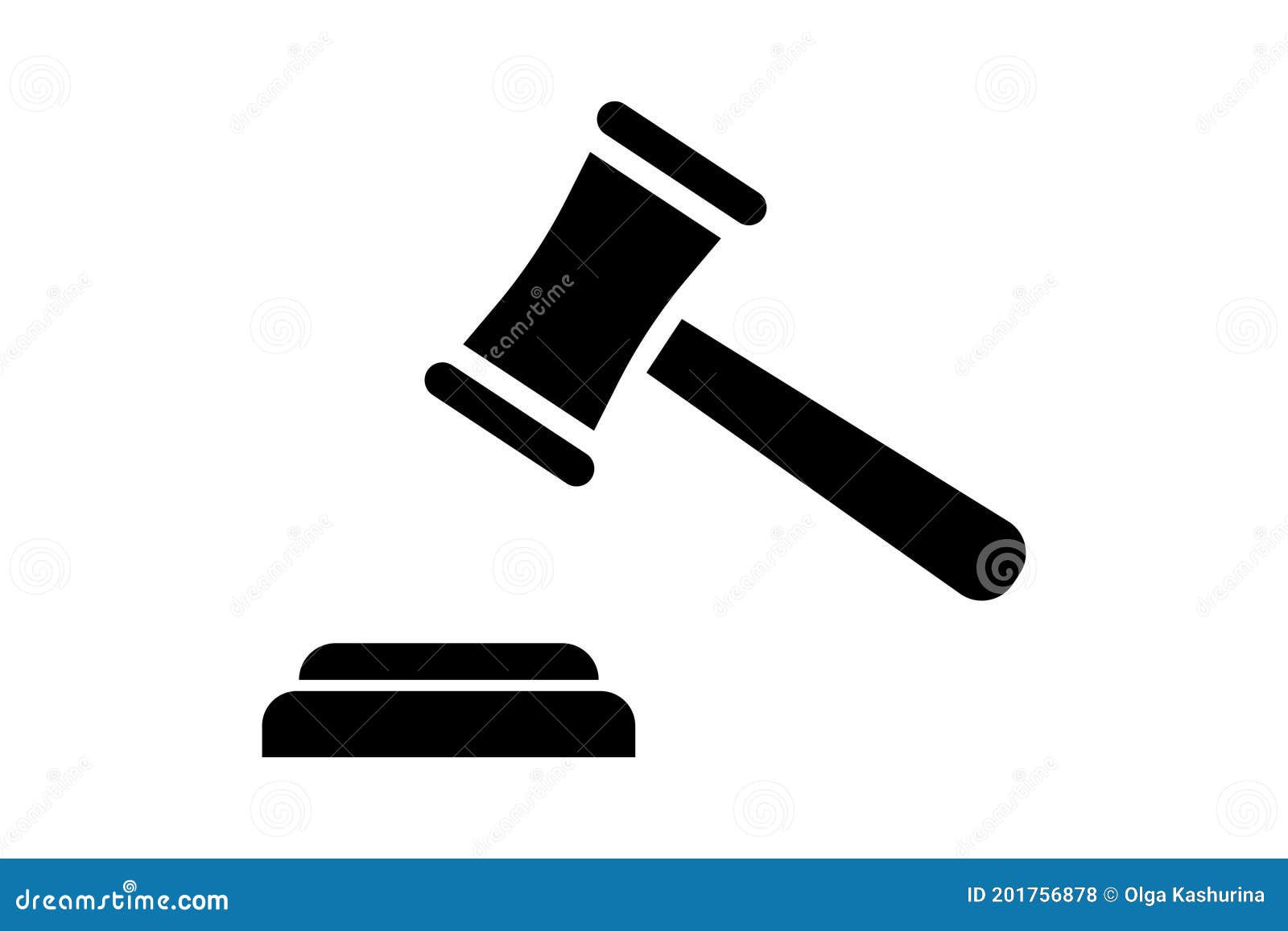 Auction Silhouette Hammer. Judge Gavel Black Icon Stock Vector ...
