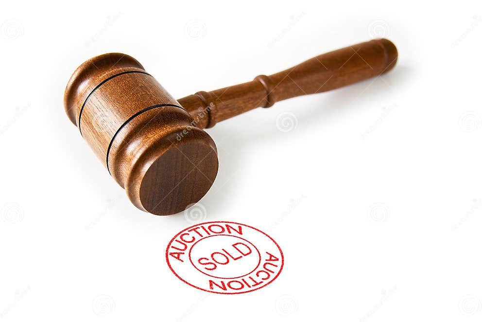 Auction Sold Stamp stock image. Image of buyer, business - 29236427