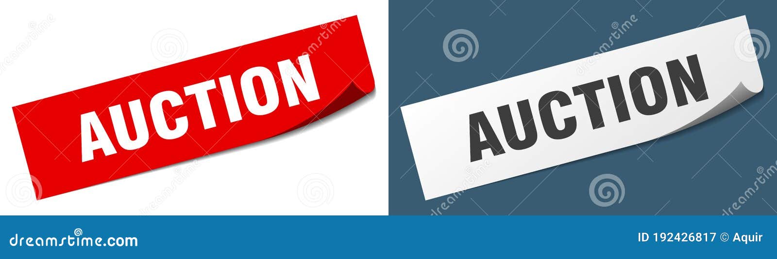 Auction Sticker. Auction Sign Set Stock Vector - Illustration of ...