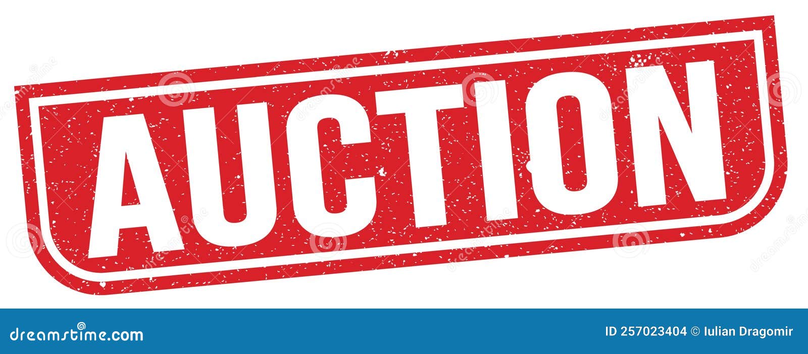 AUCTION Text Written on Red Stamp Sign Stock Illustration ...