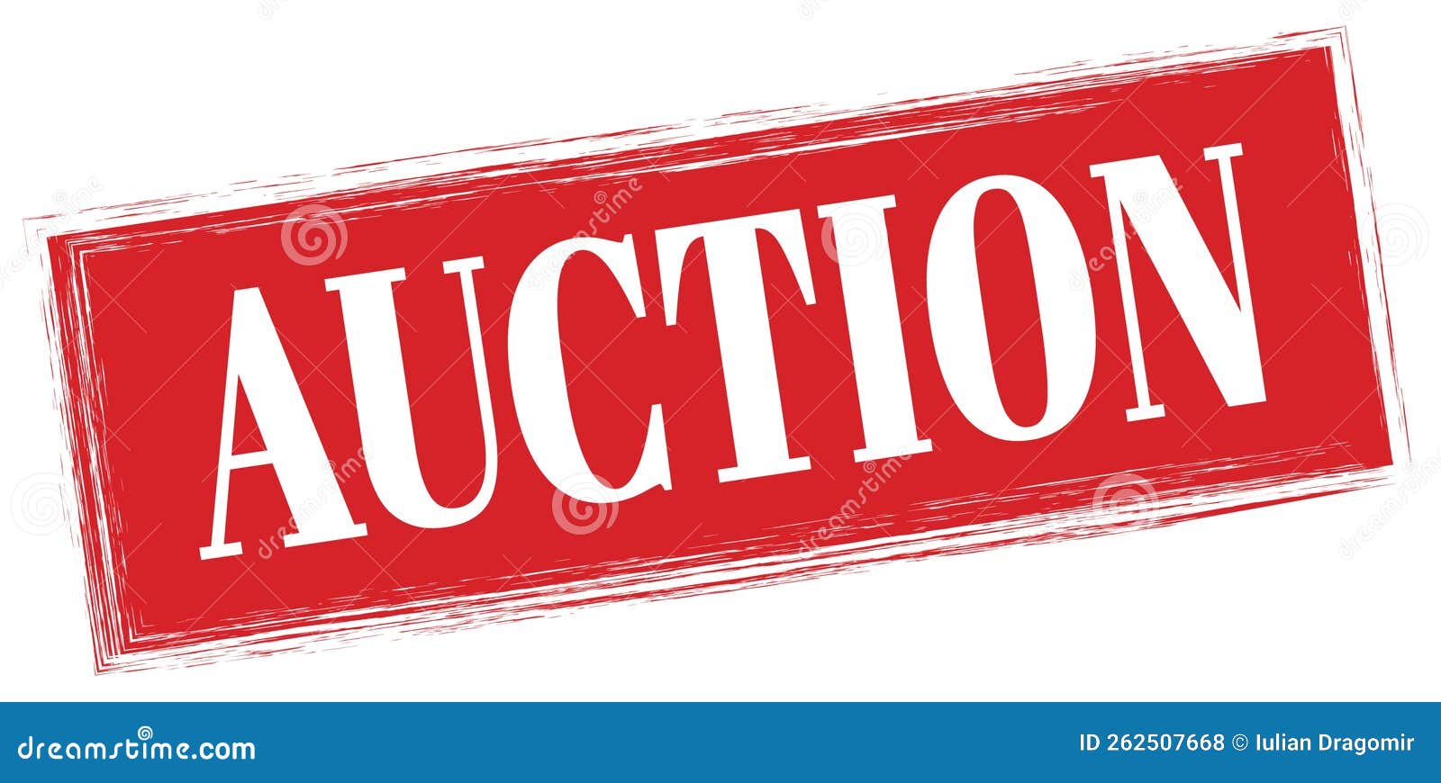 AUCTION Text Written on Red Stamp Sign Stock Illustration ...
