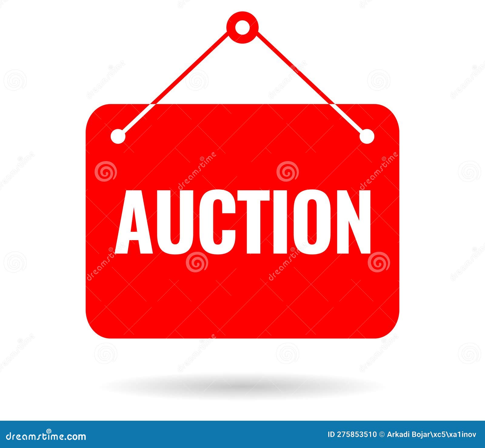Auction Vector Hanging Sign Stock Vector - Illustration of flat ...