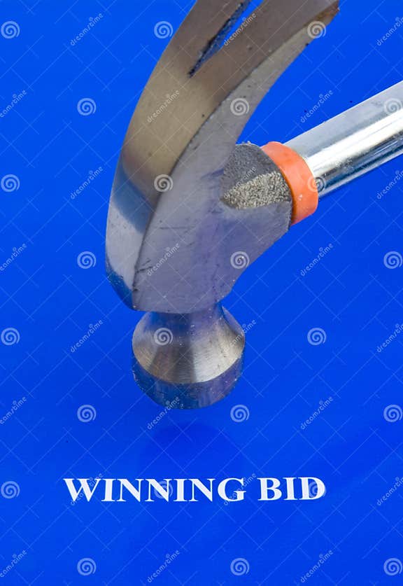 Auction; the winning bid. stock photo. Image of home - 12212842