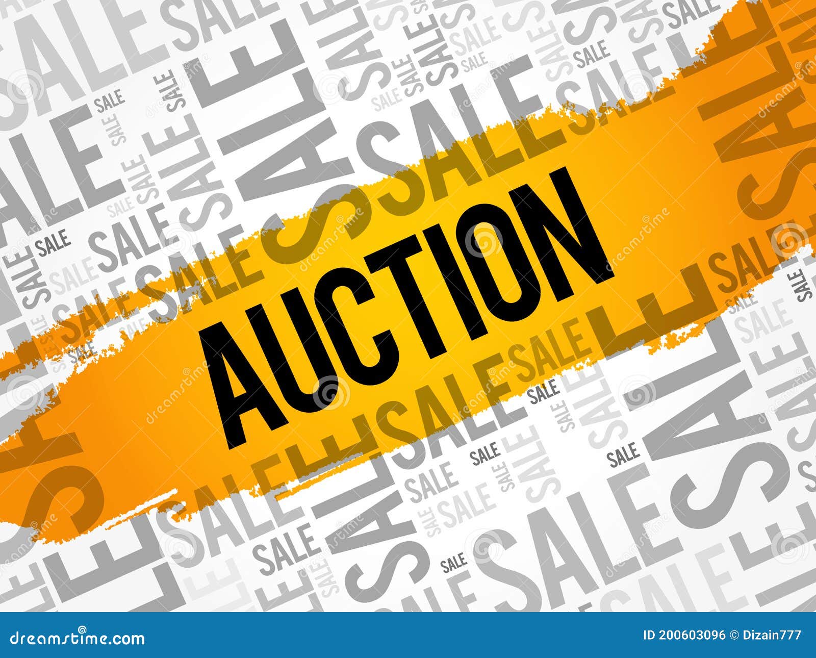 AUCTION word cloud collage stock illustration. Illustration of cloud ...