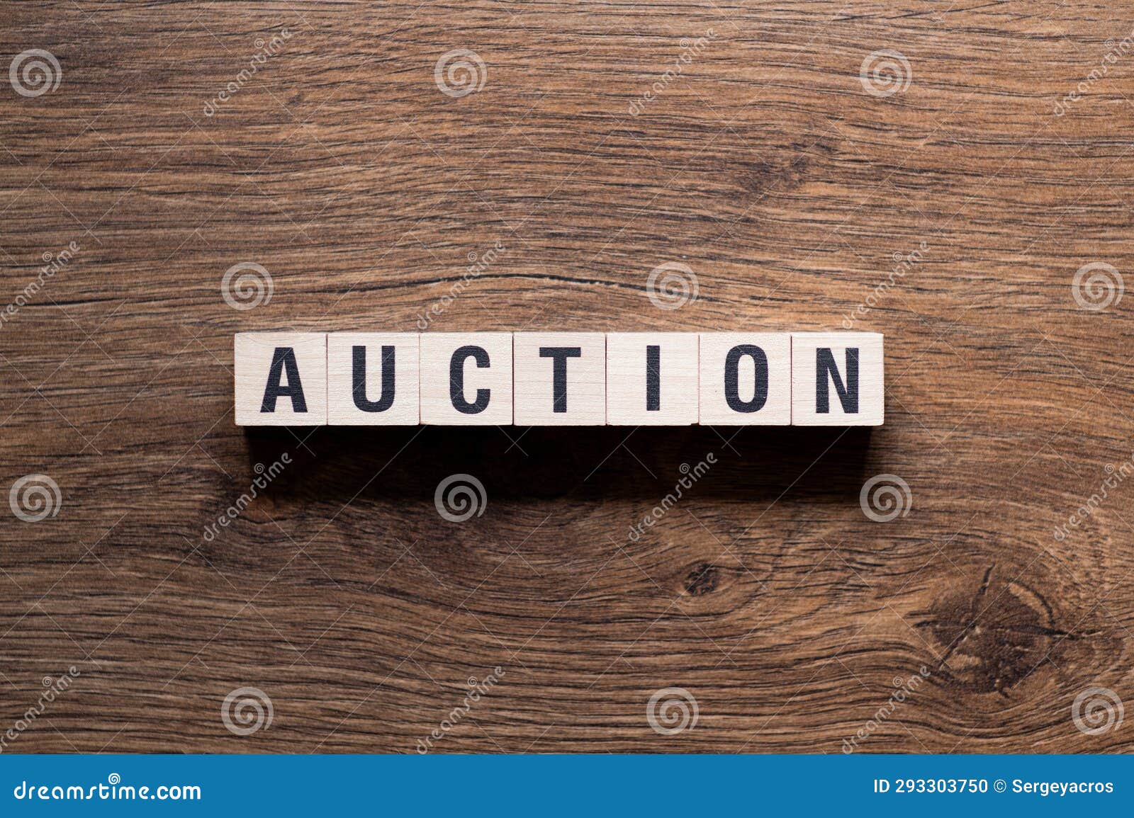 Auction - Word Concept on Building Blocks, Text Stock Photo - Image of ...