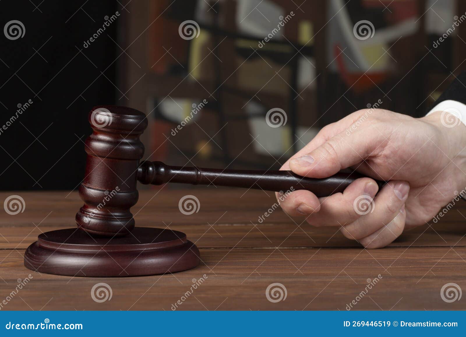 Auction of Works of Art.Hammer for the Auction Stock Image - Image of ...