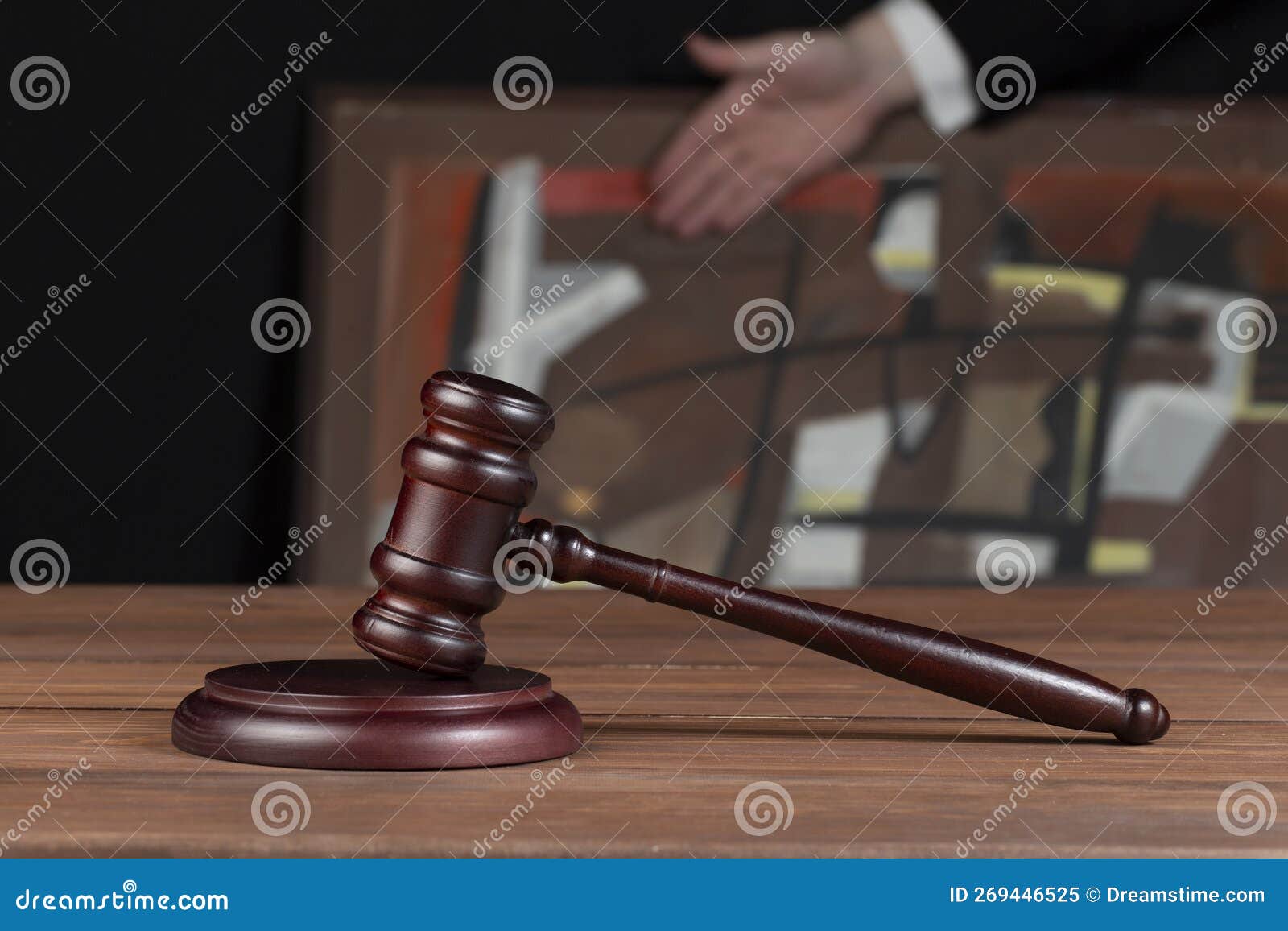 Auction of Works of Art.Hammer for the Auction Stock Image - Image of ...