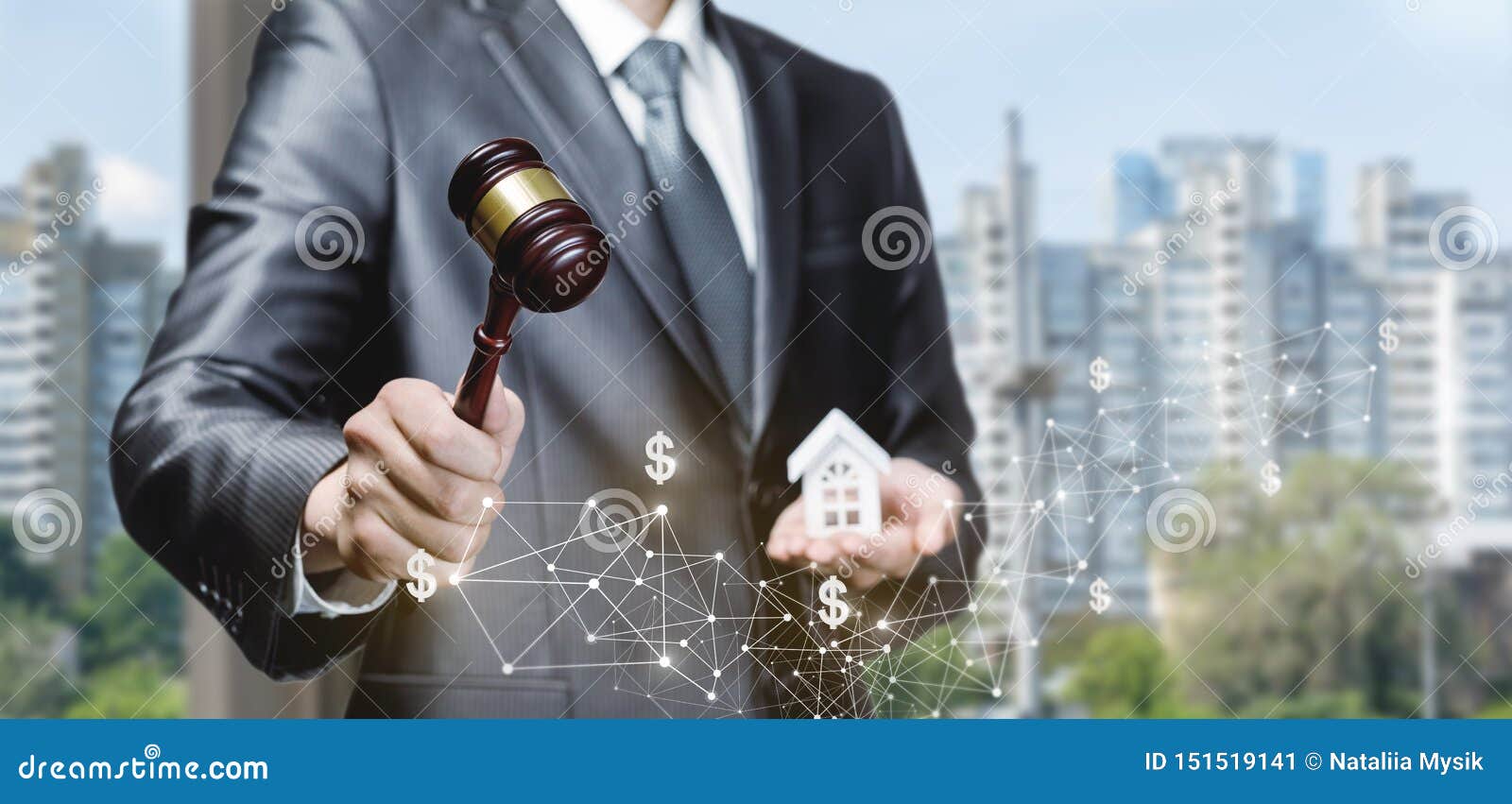 The Auctioneer Performs the Auction Stock Image - Image of hammer ...