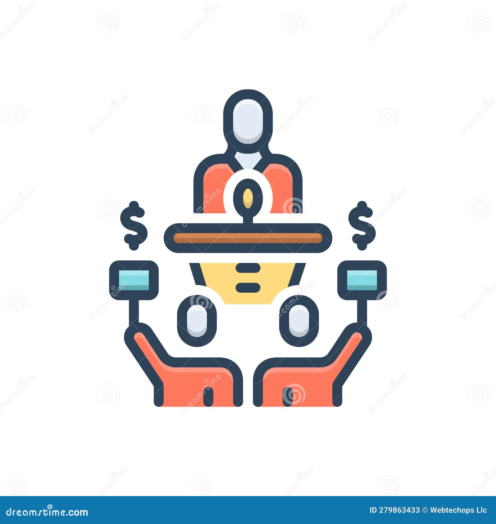 Color Illustration Icon for Auctions, Auctioneer and Chaffer Stock ...