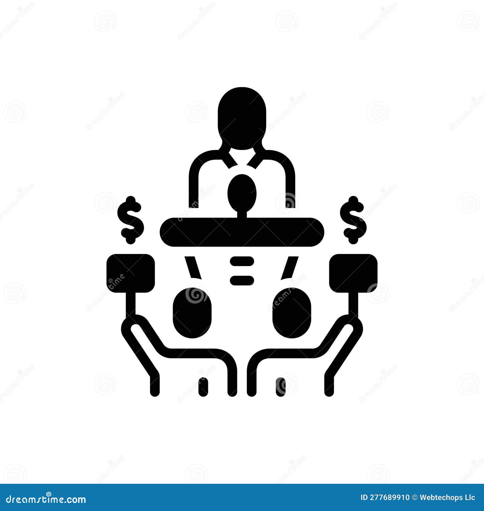 Black Solid Icon for Auctions, Auctioneer and Chaffer Stock ...