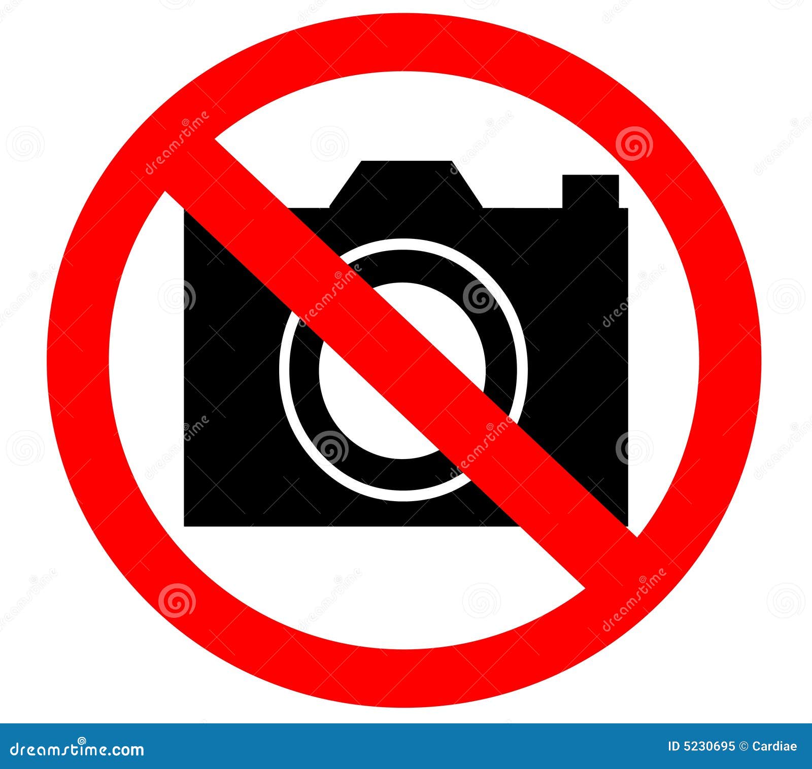 Aucun Appareil-photo N'a Interdit Interdit Interdit Illustration Stock ...