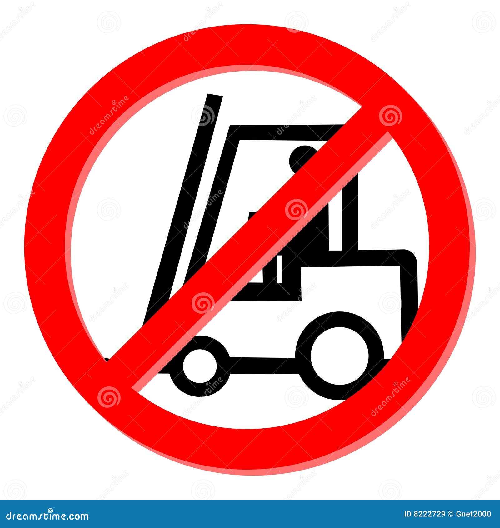 Aucun chariot gerbeur illustration de vecteur. Illustration du danger ...