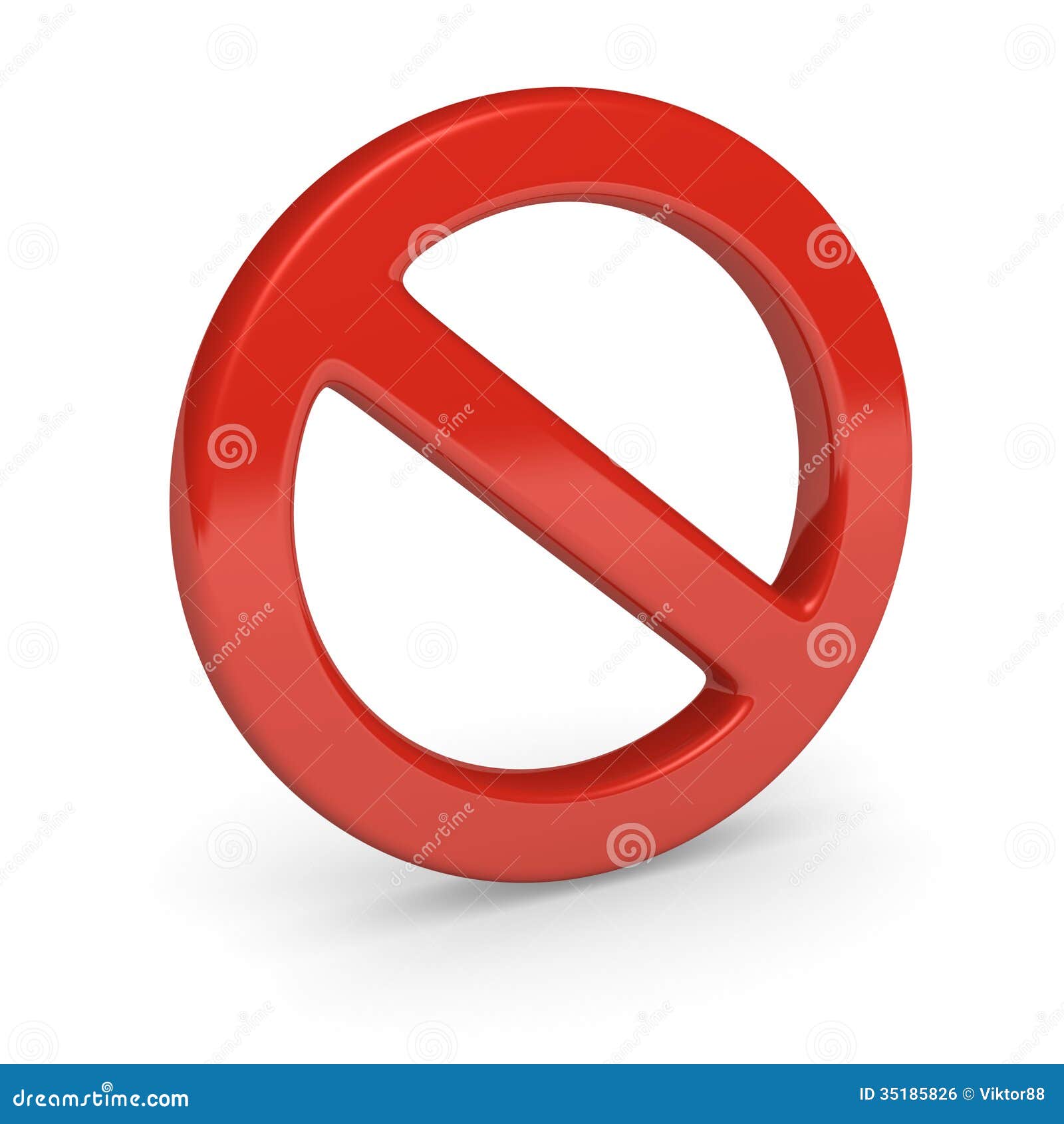 Aucun signe. 3d rendent. illustration stock. Illustration du lustré ...