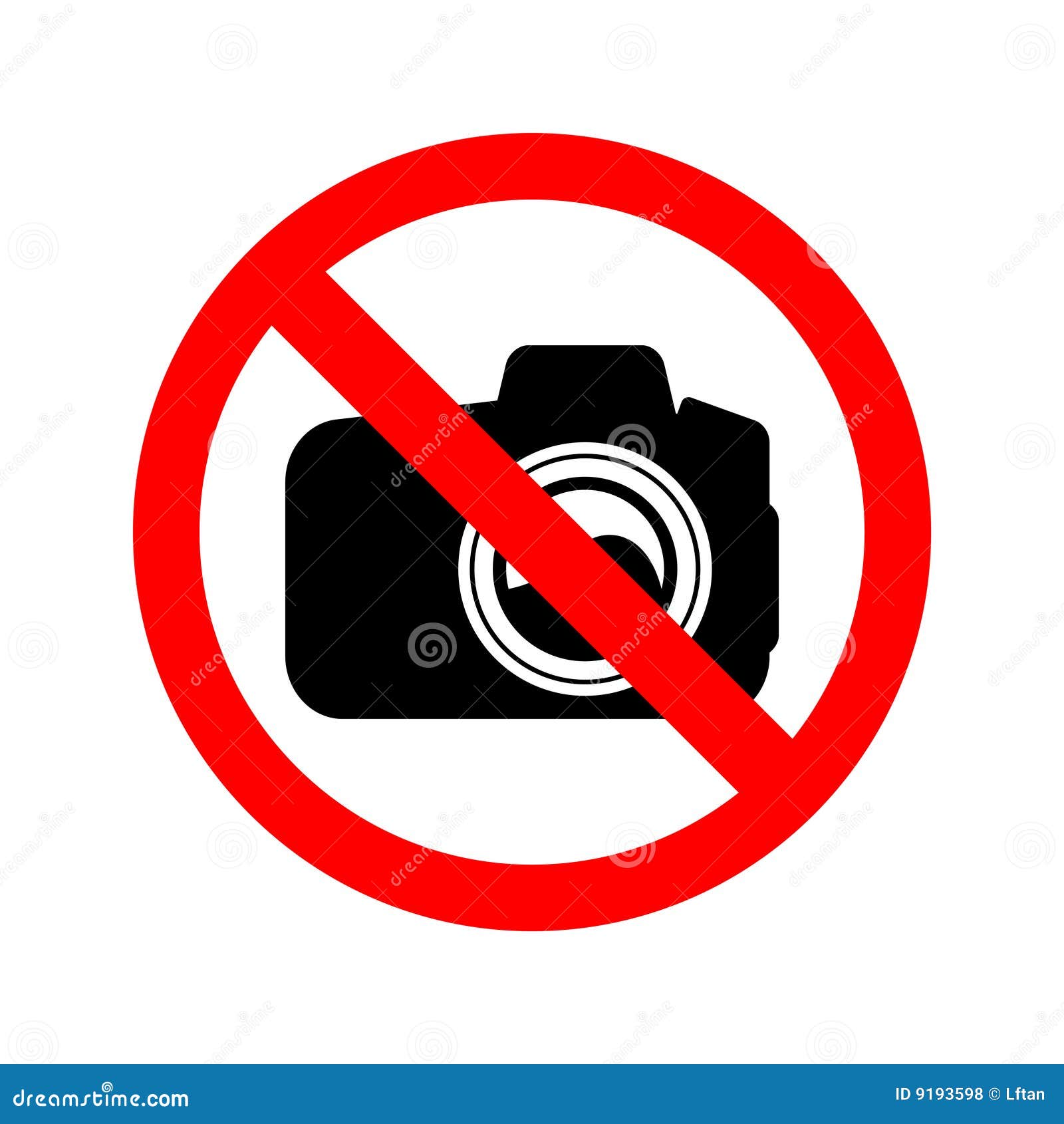 Aucun Signe De Photographie Illustration de Vecteur - Illustration du ...