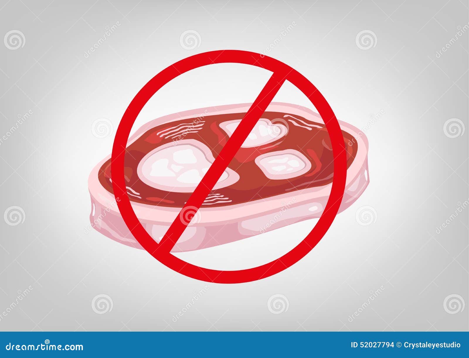 Aucun symbole de viande illustration de vecteur. Illustration du chèvre ...