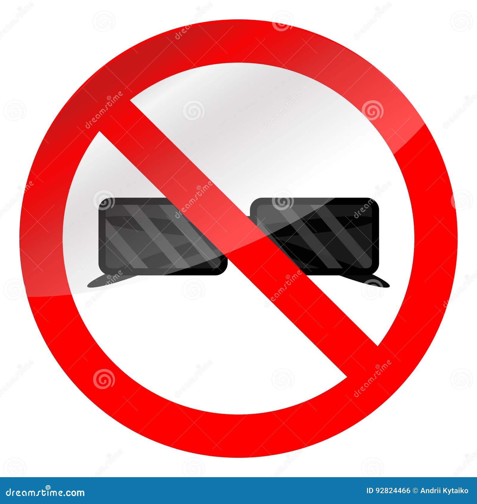 Aucun symbole en verre illustration de vecteur. Illustration du fond ...