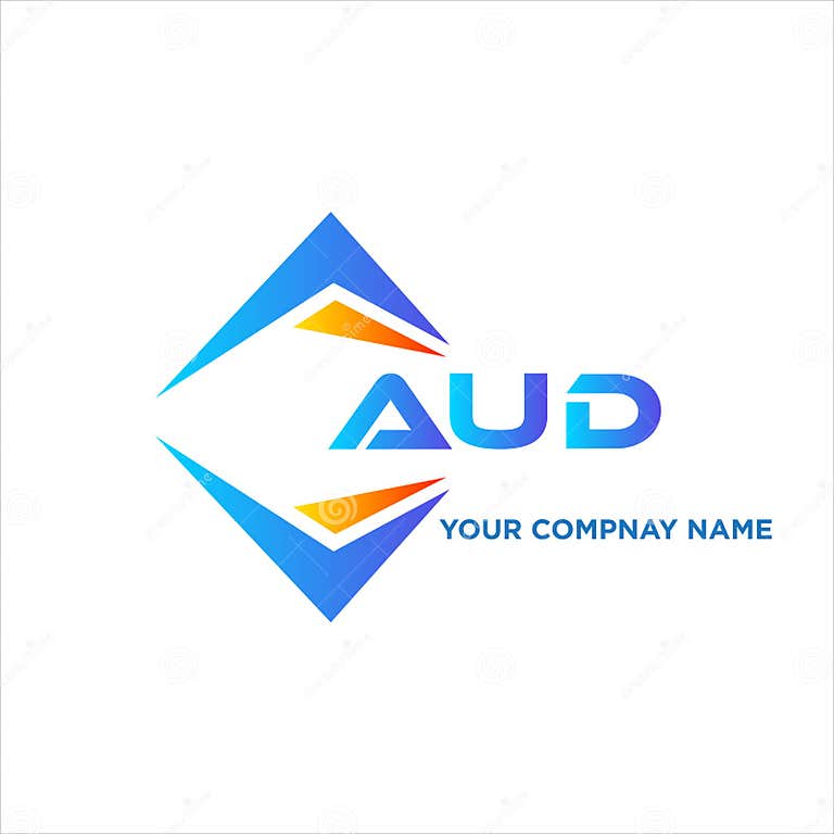 AUD Abstract Technology Logo Design on White Background. AUD Creative ...