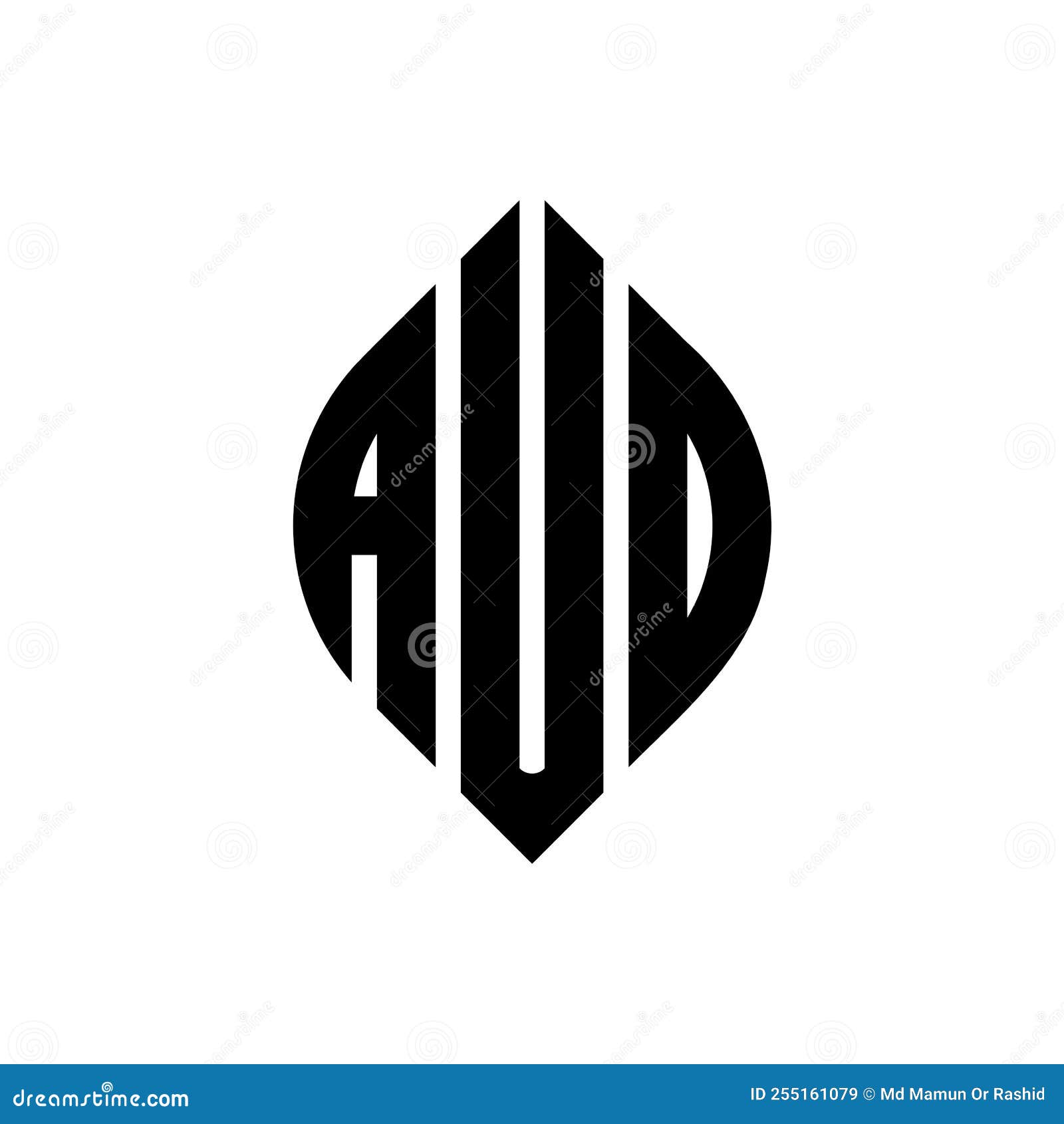 AUD Circle Letter Logo Design with Circle and Ellipse Shape. AUD ...