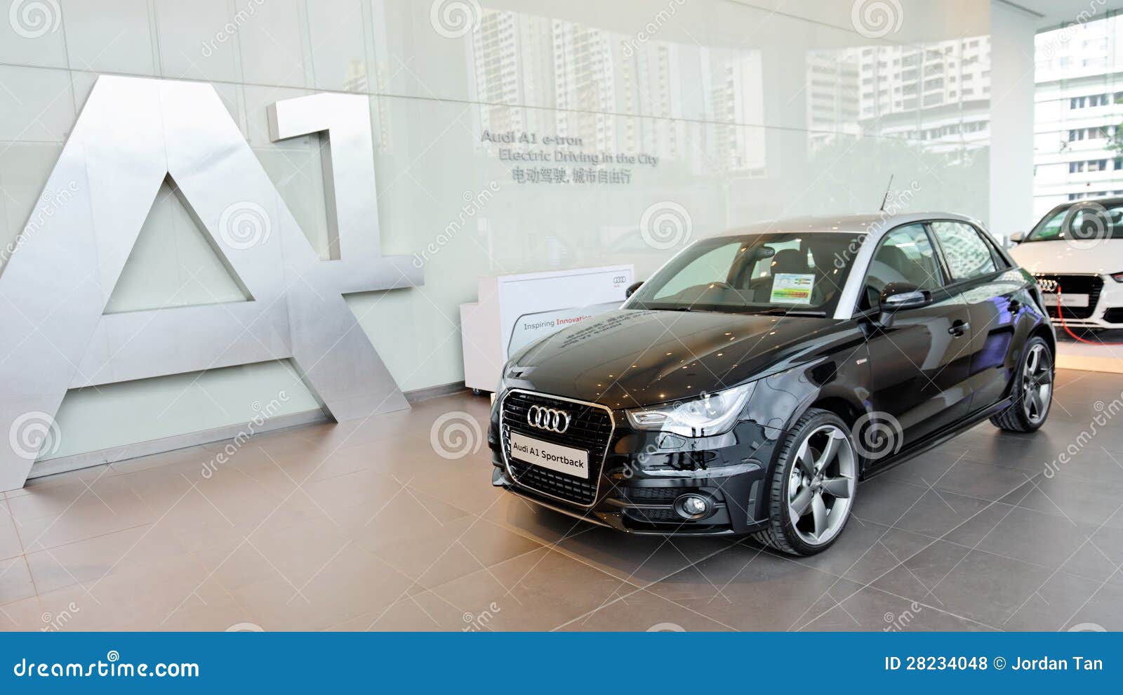 Audi A1 Hatchback on Display at Audi Centre Singapore Editorial Stock ...