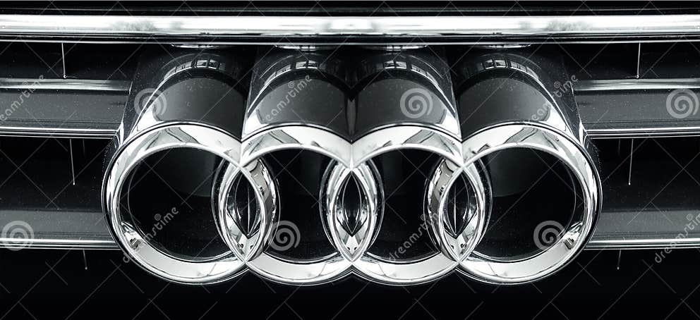 Audi Logo Emblem on Car Front, Closeup Editorial Photo - Image of parts ...