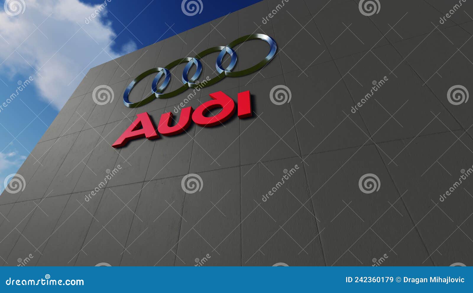 Audi Logo on the Wall, Editorial Use only Editorial Stock Image ...